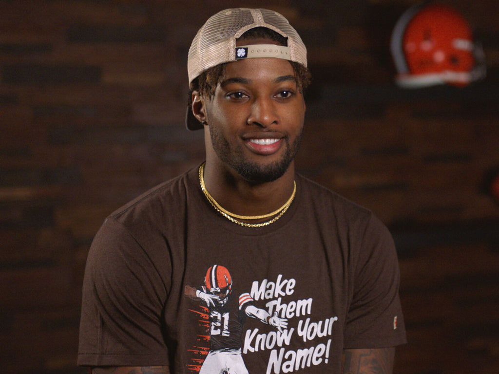 Browns Denzel Ward Signature | Retro Cleveland Browns Player T-Shirt ...