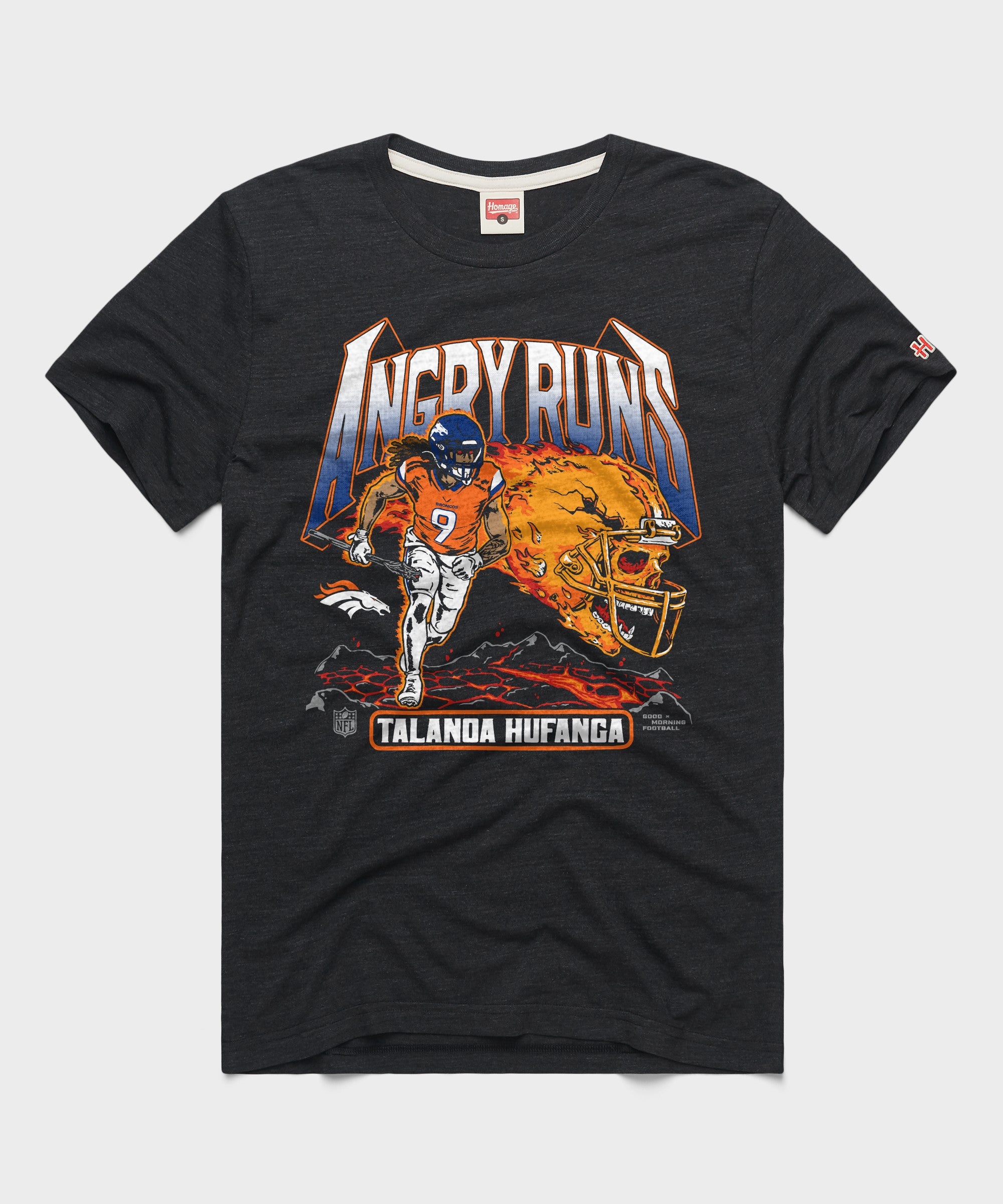 Angry Runs 2025 Broncos Talanoa Hufanga T-Shirt | Officially Licensed ...
