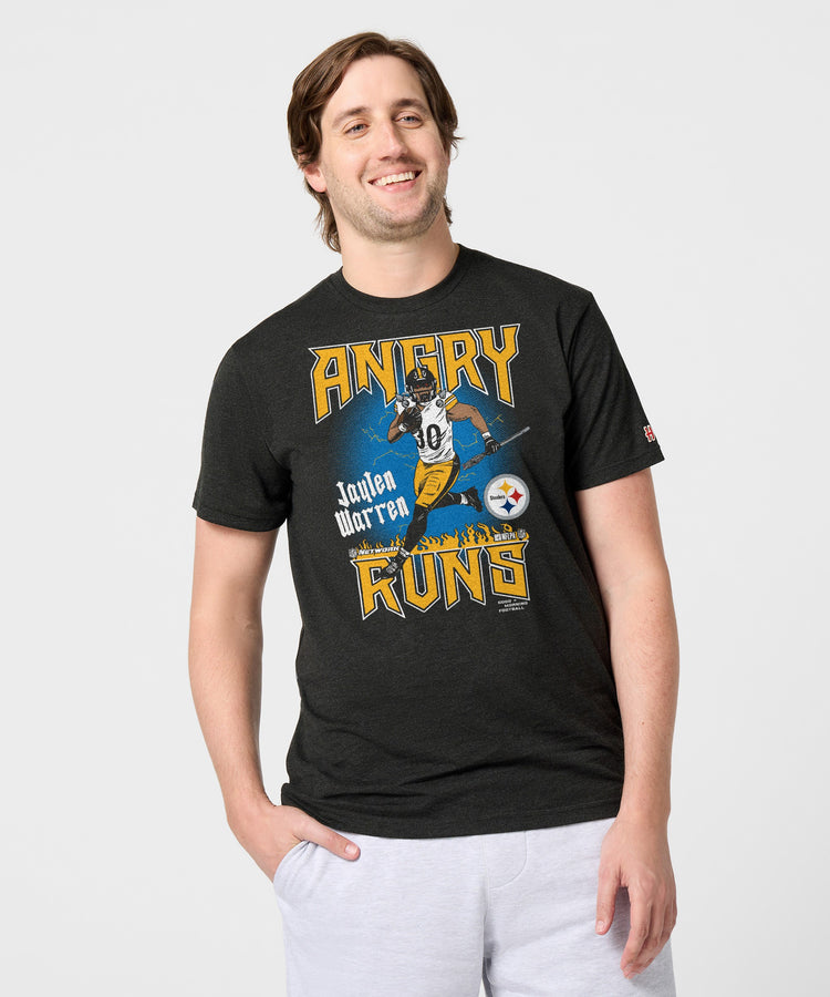 Angry Runs Steelers Jaylen Warren | Retro GMF Kyle Brandt T-Shirt – HOMAGE