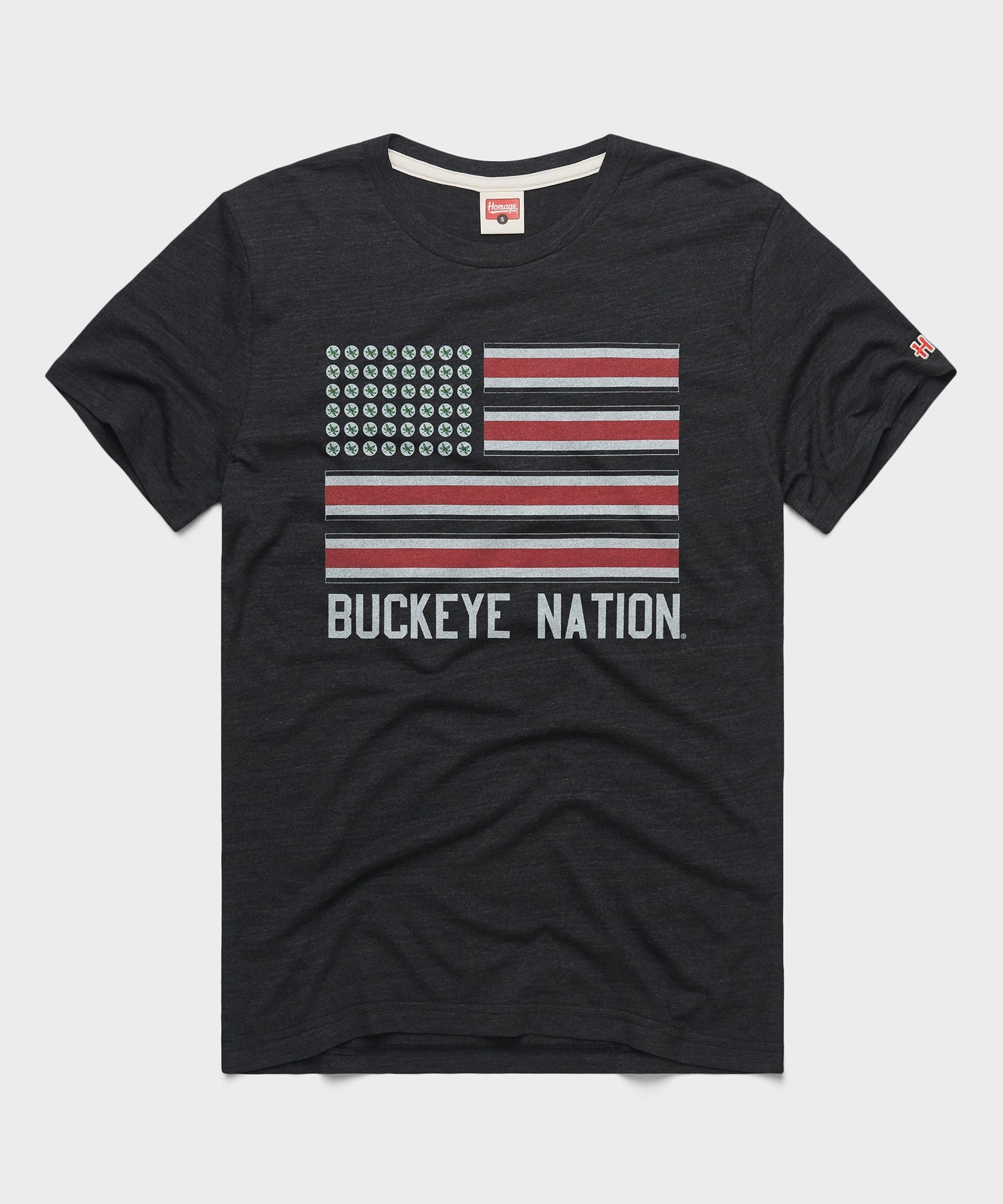 Buckeye Nation Flag Long Sleeve Tee | Retro Ohio State T-Shirt – HOMAGE