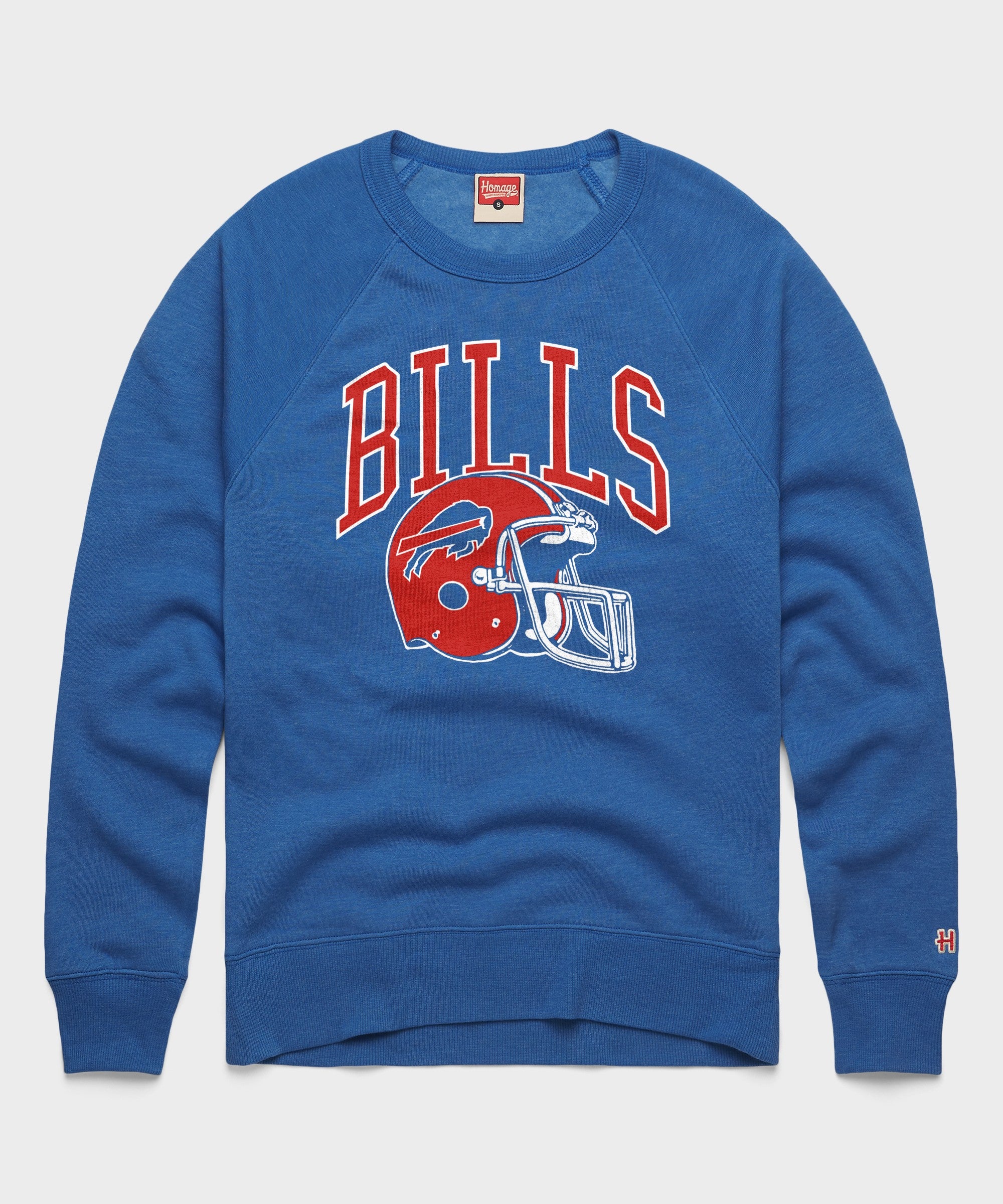 Buffalo Bills Helmet Retro Crewneck | Retro NFL Sweatshirt – HOMAGE