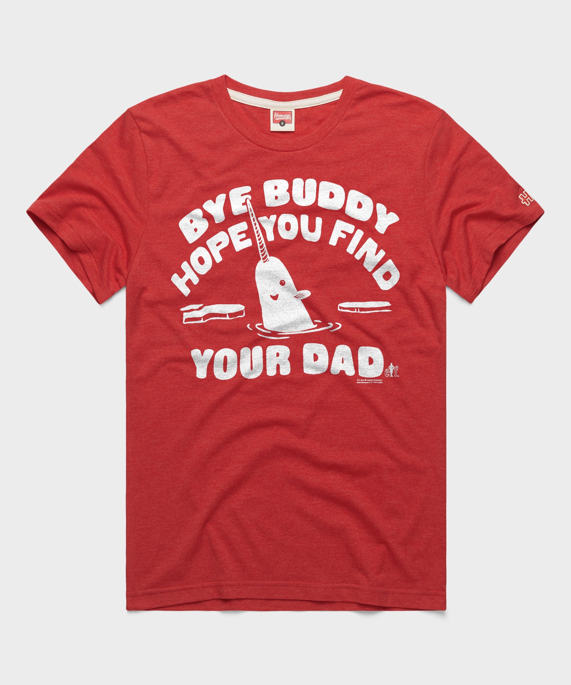 Bye Buddy Hope You Find Your Dad | Retro Elf Christmas Movie T-Shirt ...