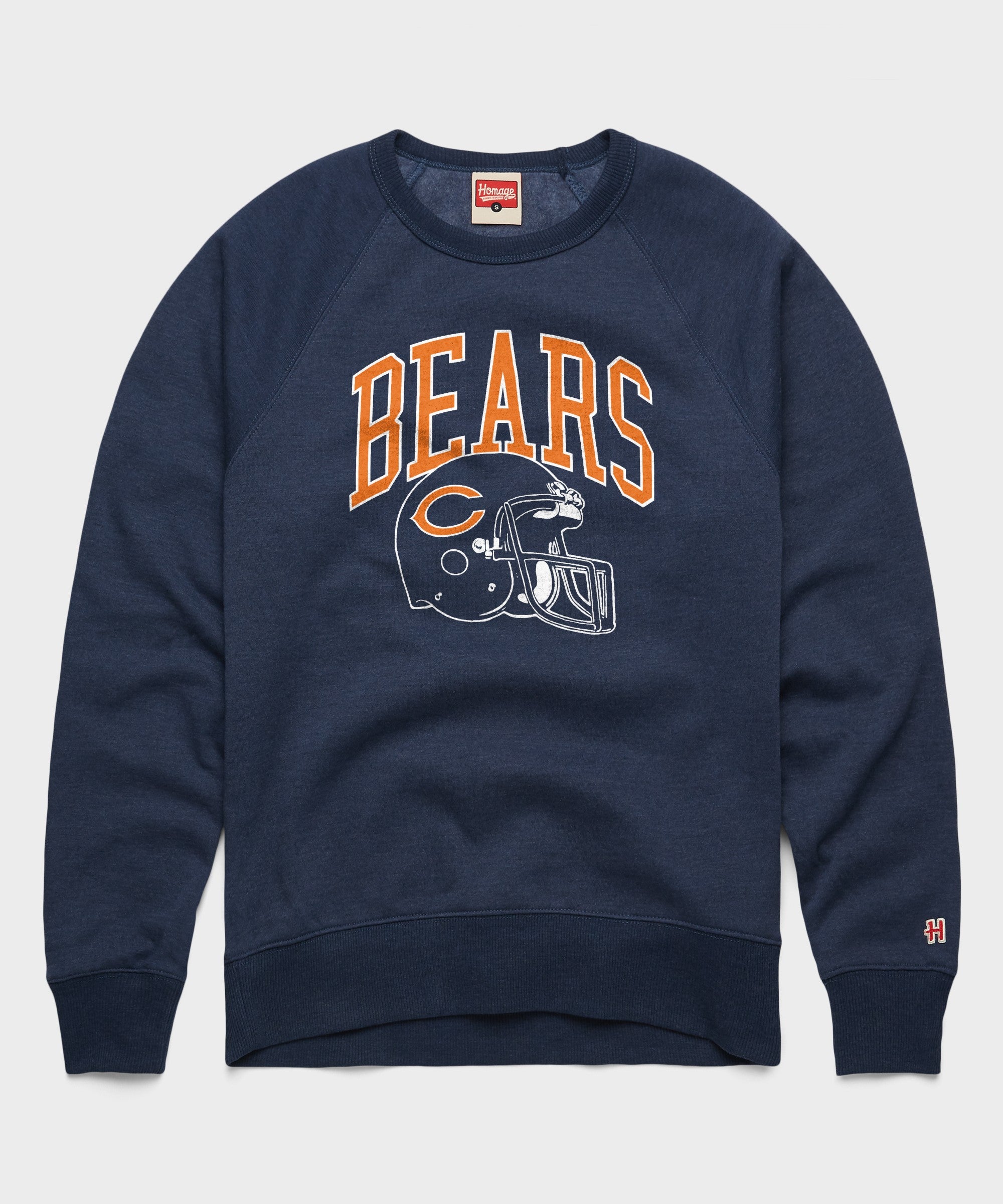 Chicago Bears Helmet Retro Crewneck | Retro NFL Sweatshirt – HOMAGE
