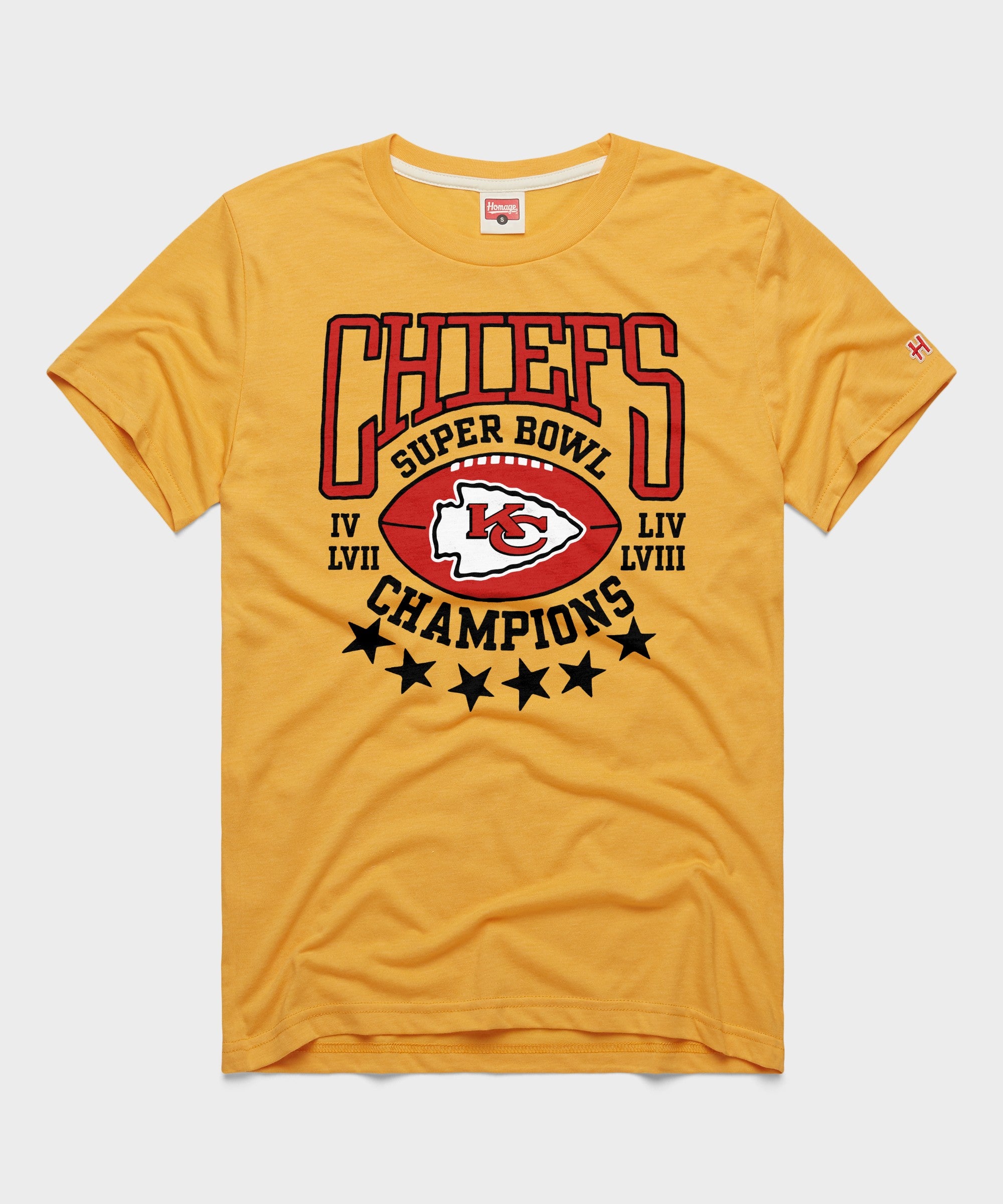 Chiefs 4 Time Super Bowl Champions | Retro NFL T-Shirt – HOMAGE