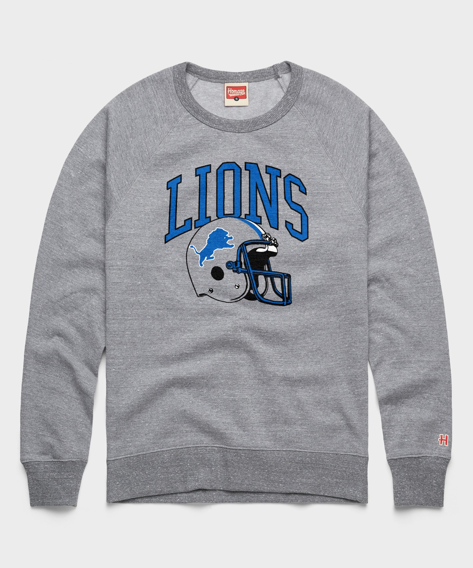 Detroit Lions Helmet Retro Crewneck | Retro NFL Sweatshirt – HOMAGE