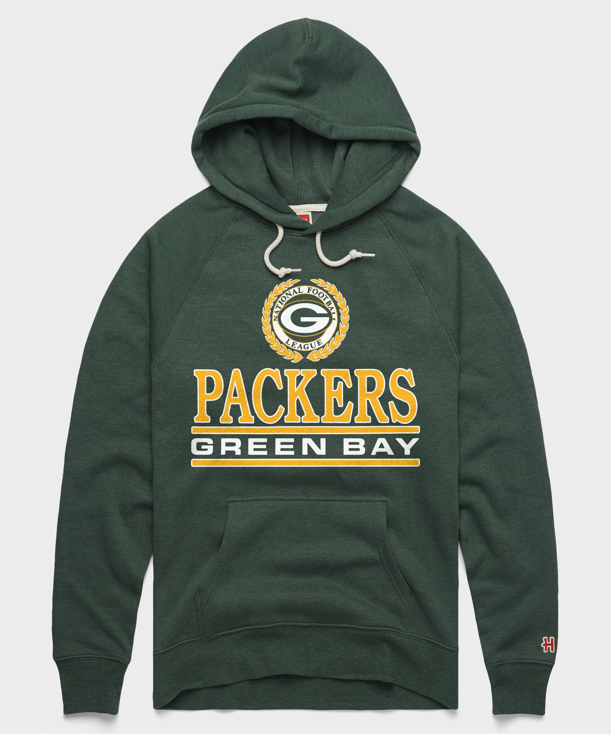 Green Bay Packers Crest Hoodie Sweatshirt | Vintage-Inspired Crest – HOMAGE