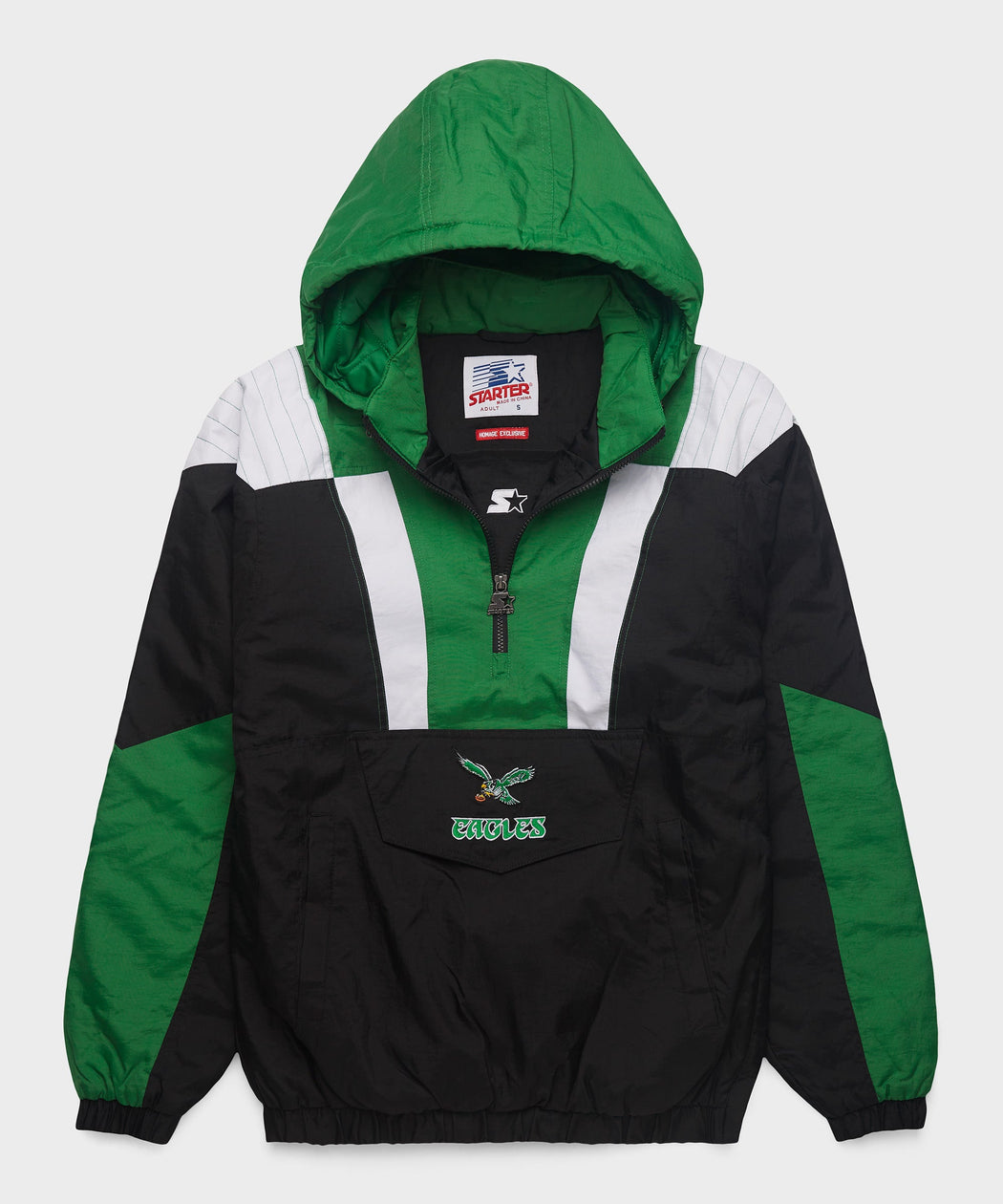 HOMAGE X Starter Eagles Pullover Jacket | Retro Philadelphia Eagles Jacket