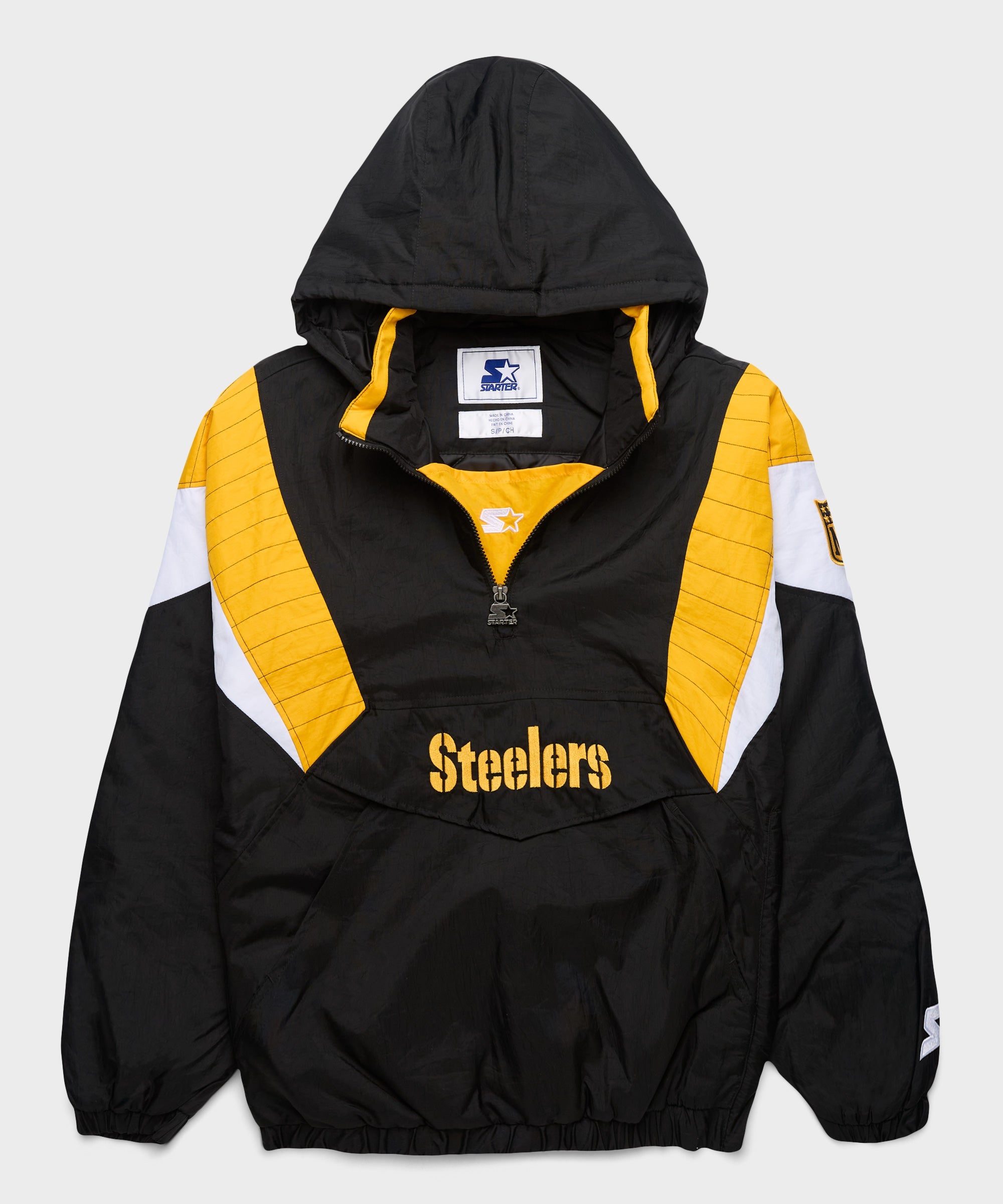HOMAGE x Starter Steelers Blackout Breakaway Pullover Jacket | Retro ...