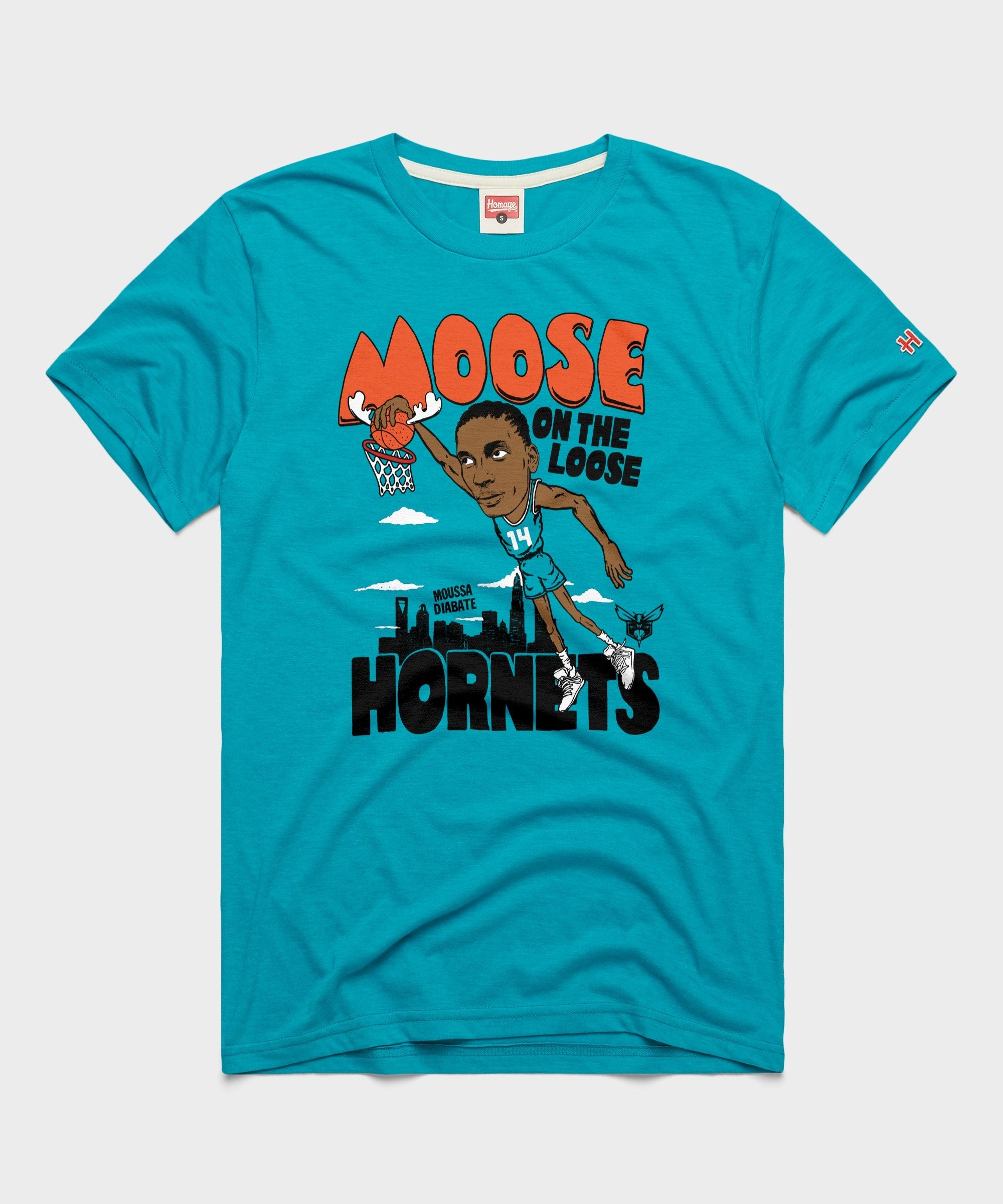 Hornets Moussa Diabate Moose On The Loose | Men's NBA T-Shirt – HOMAGE
