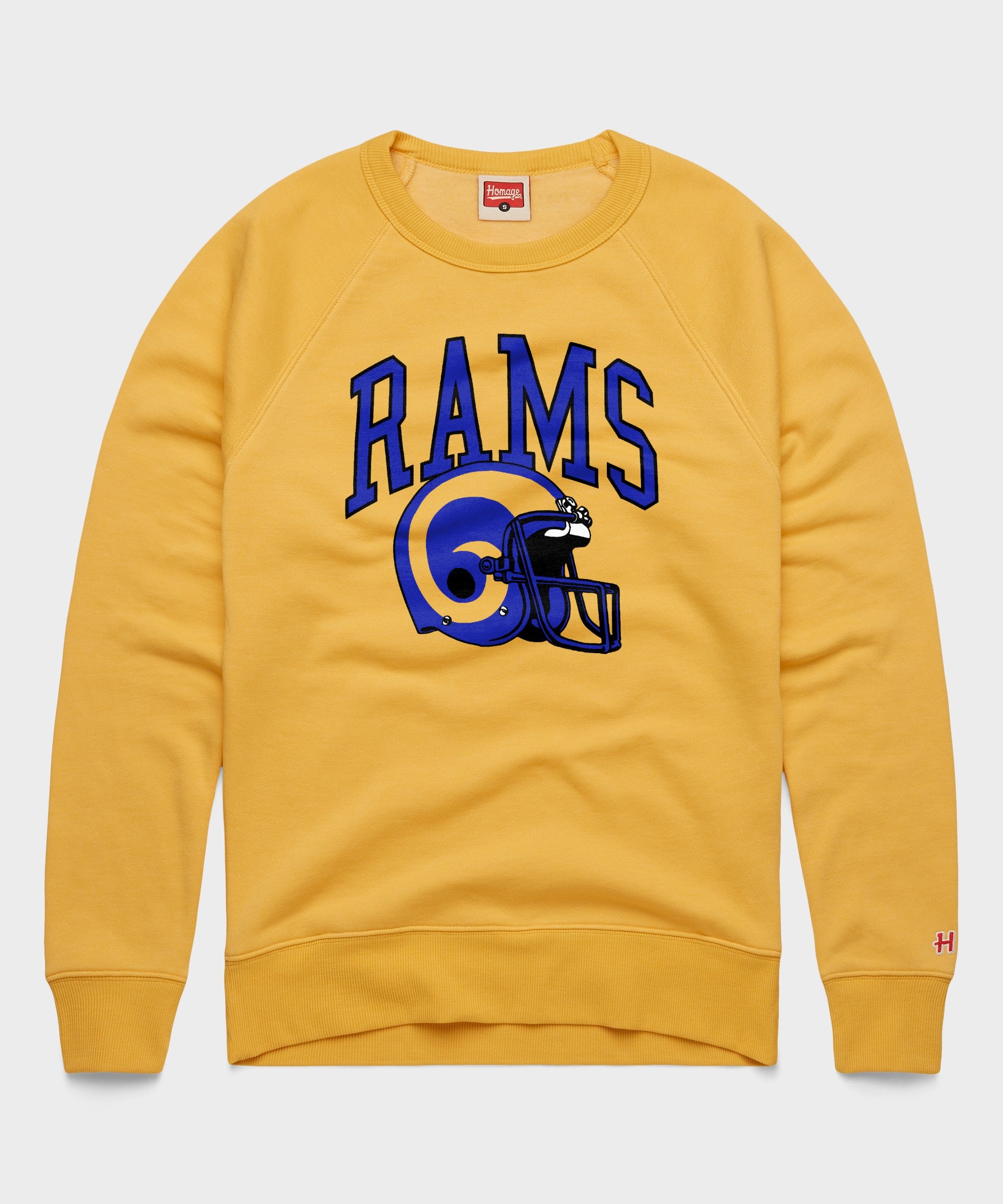 Los Angeles Rams Helmet Retro Crewneck | Retro NFL Sweatshirt – HOMAGE
