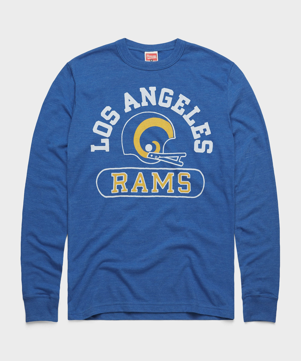 Los Angeles Rams Throwback Helmet | Retro Los Angeles Rams T-Shirt – HOMAGE