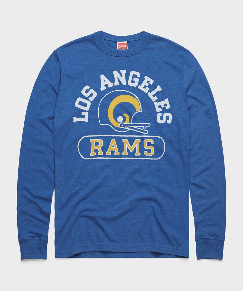 Los Angeles Rams Throwback Helmet | Retro Los Angeles Rams T-Shirt – HOMAGE