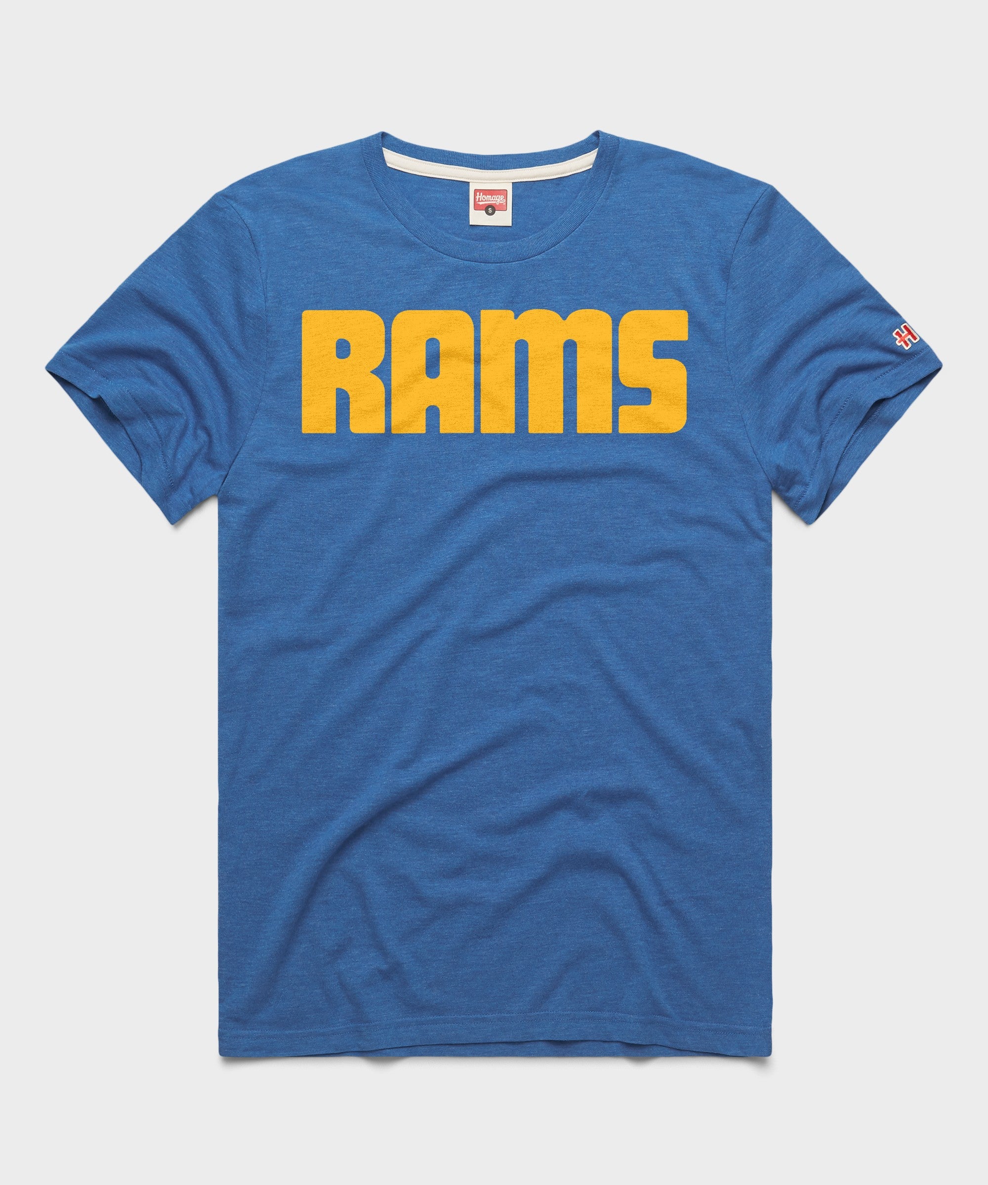 Los Angeles Rams Wordmark '72 T-Shirt | Vintage-Inspired NFL Logos – HOMAGE