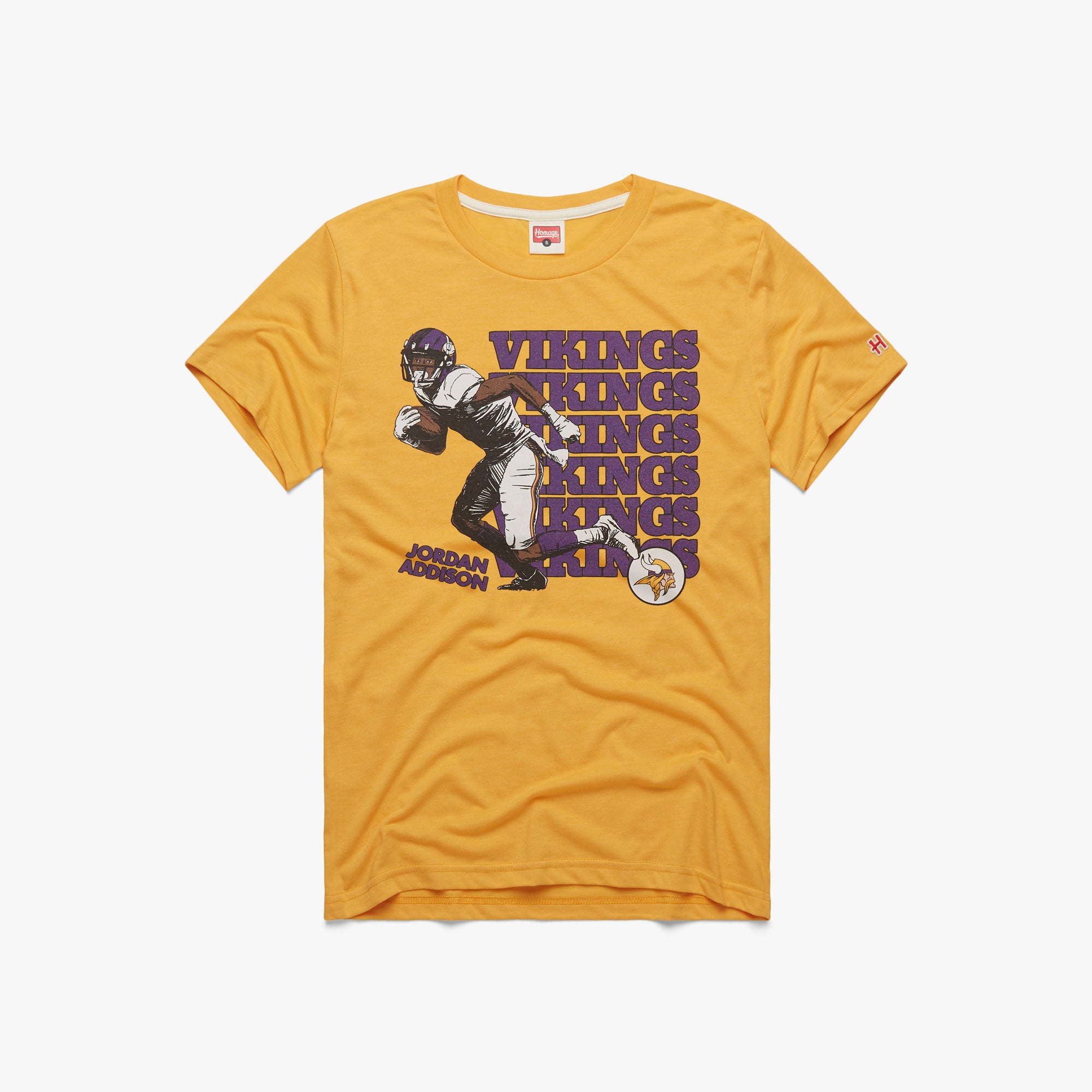Minnesota Vikings Jordan Addison Draft | Retro Vikings Player T-Shirt ...