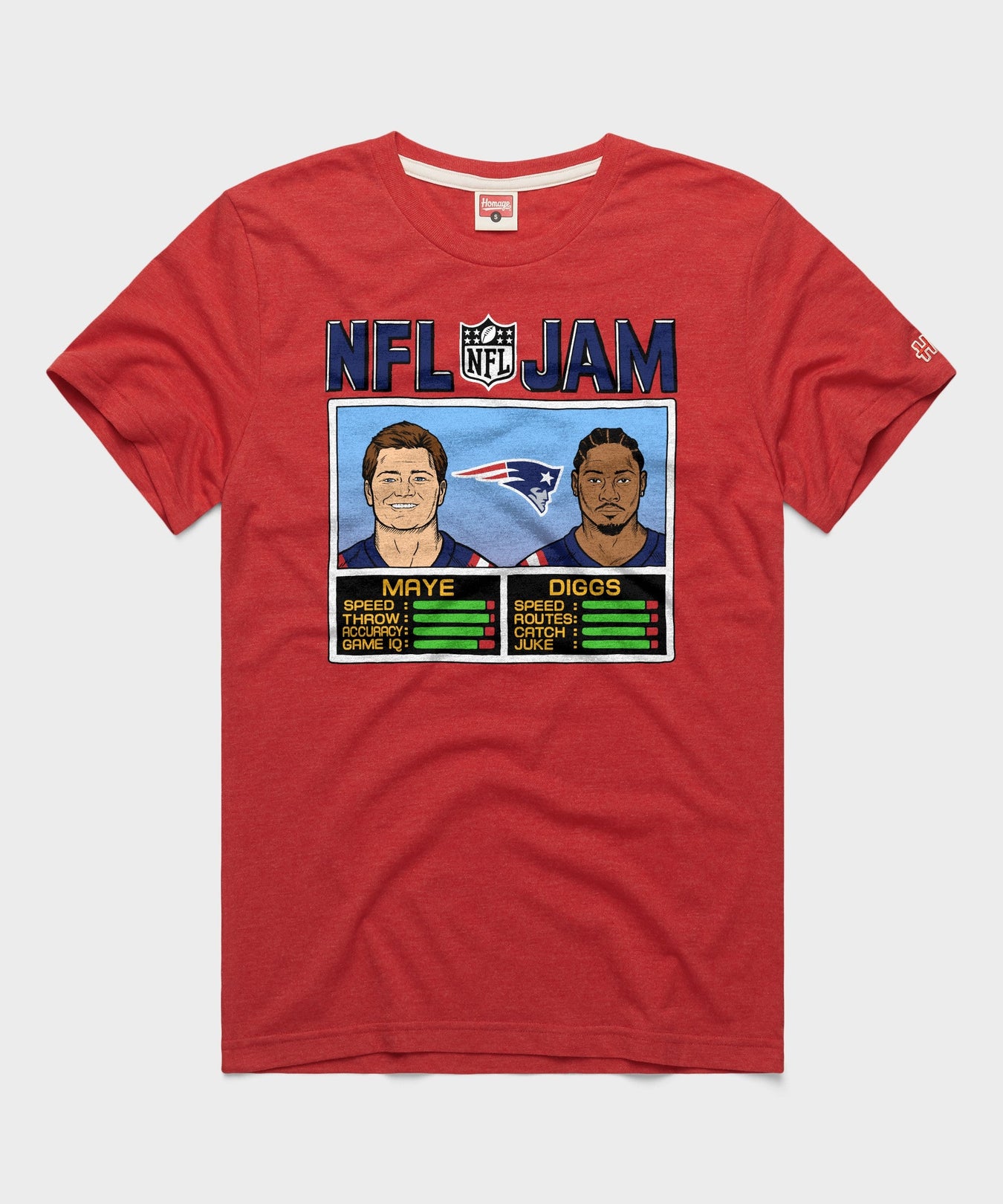 Youth NFL Jam Patriots Maye And Diggs | Kids Retro NFL T-Shirt – HOMAGE