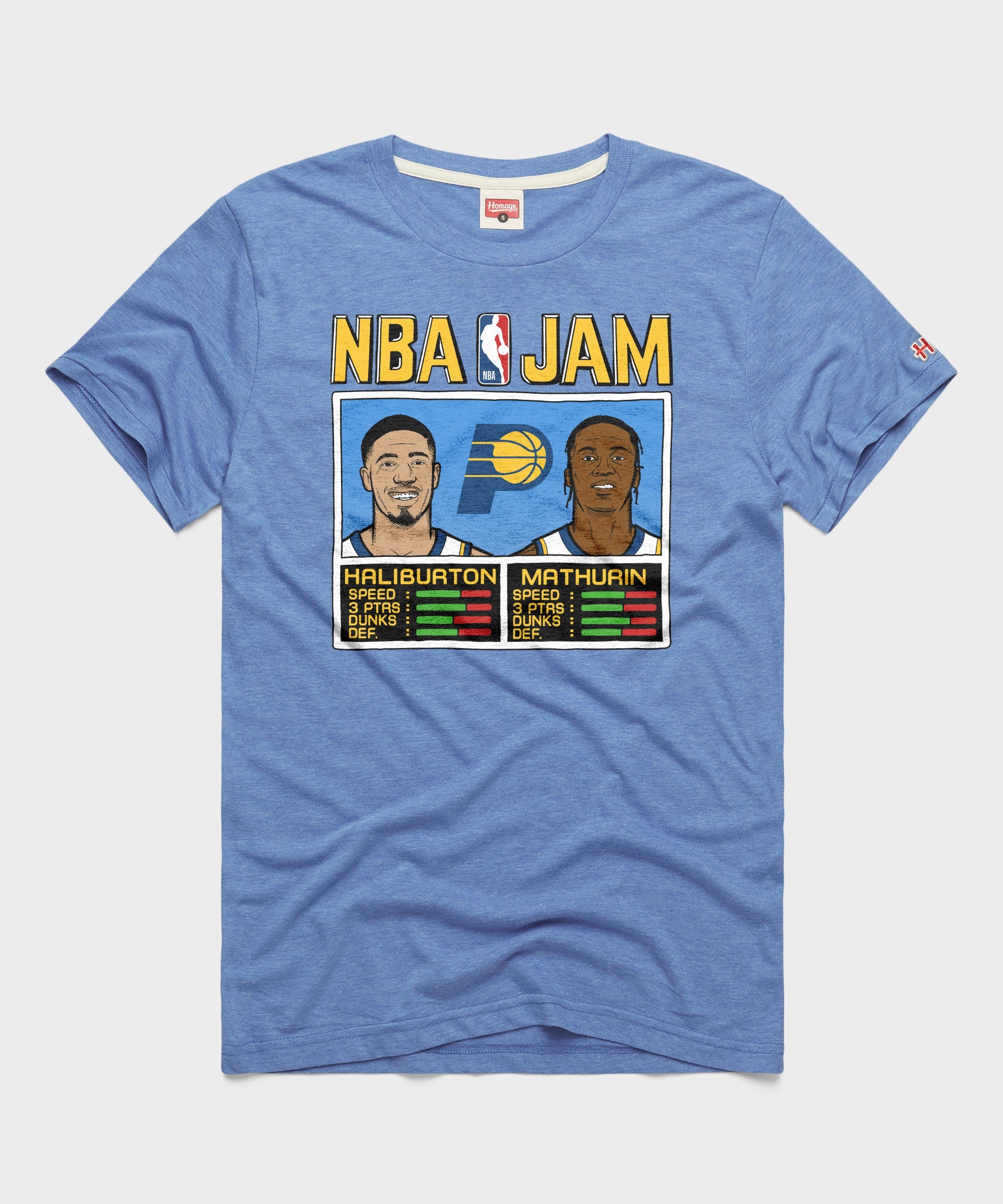 NBA Jam Pacers Haliburton And Mathurin | Men's Indiana Pacers T-Shirt ...