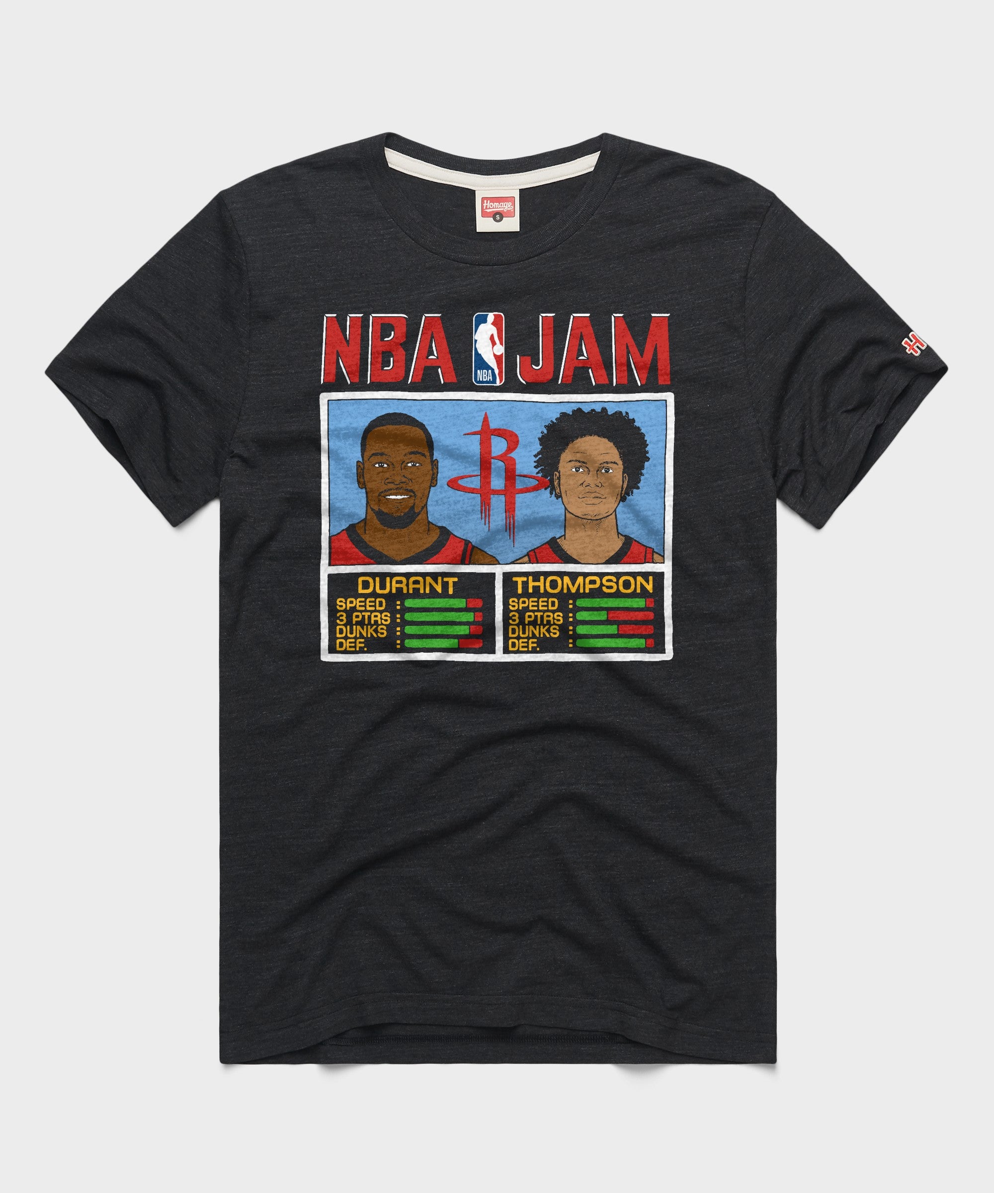 NBA Jam Rockets Durant And Thompson | Men's NBA T-Shirt – HOMAGE
