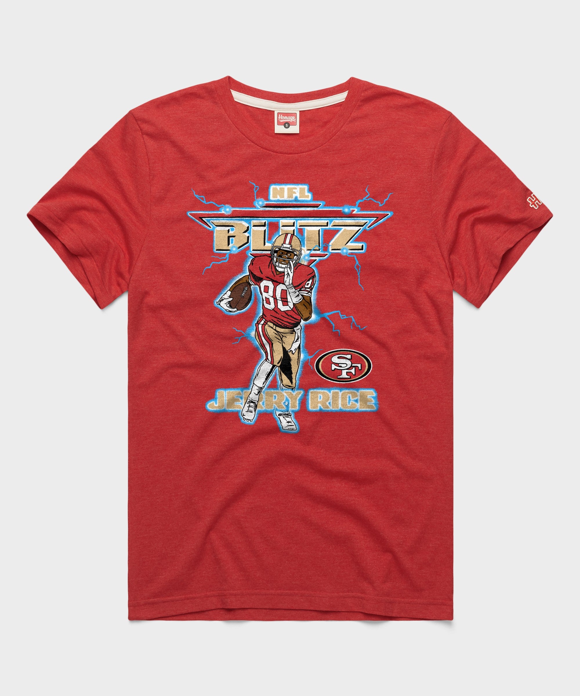 NFL Blitz 49ers Jerry Rice | Retro San Francisco 49ers T-Shirt – HOMAGE