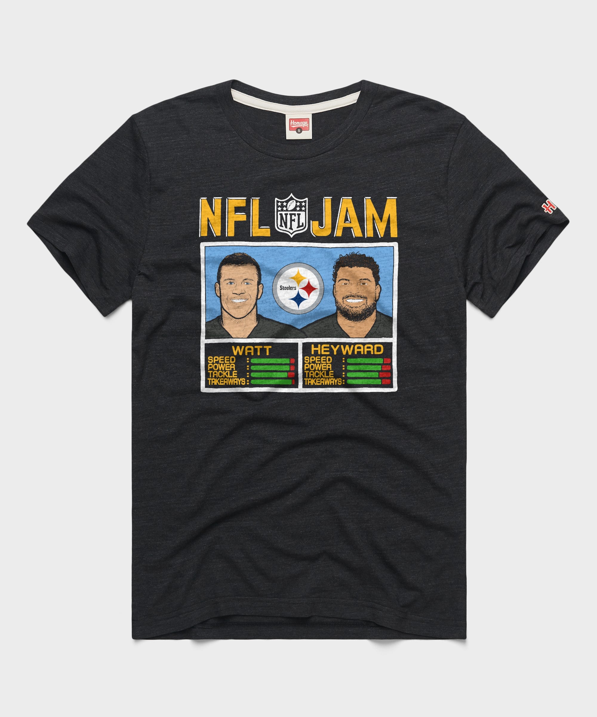 NFL Jam Steelers Watt And Heyward | Retro NFL Jam T-Shirt – HOMAGE