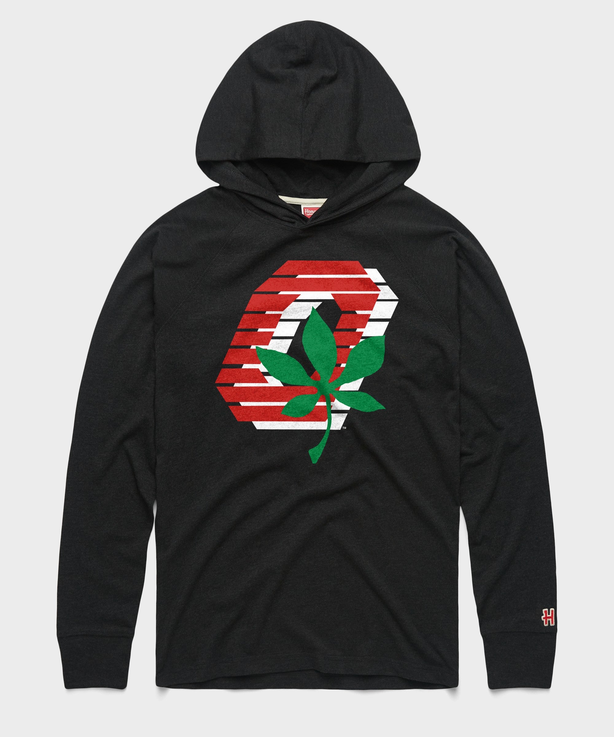 Ohio State Buckeye Leaf Lightweight Hoodie | Retro OSU Hoodie – HOMAGE