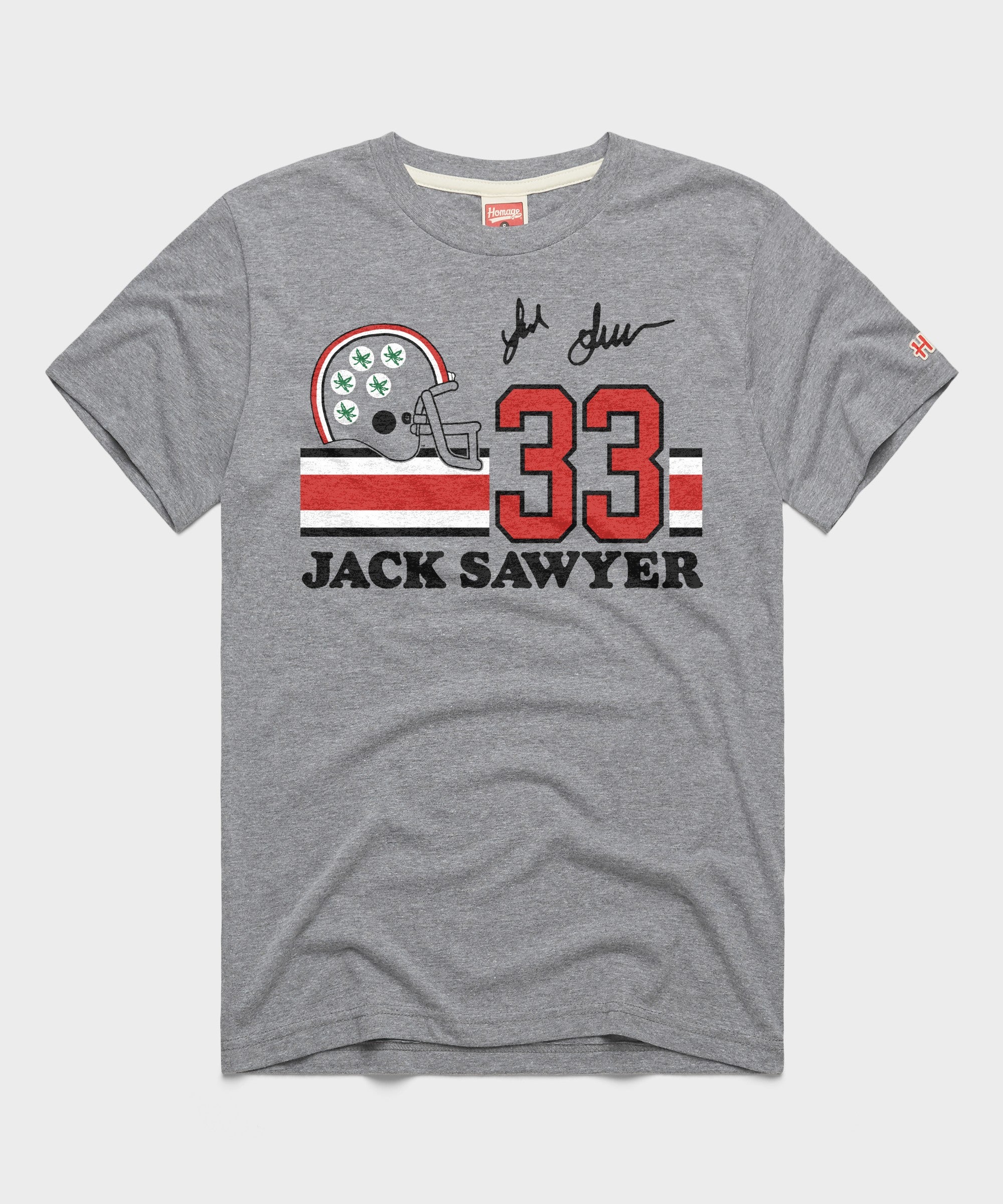 Ohio State Jack Sawyer Signature Jersey | Retro OSU Player T-Shirt – HOMAGE