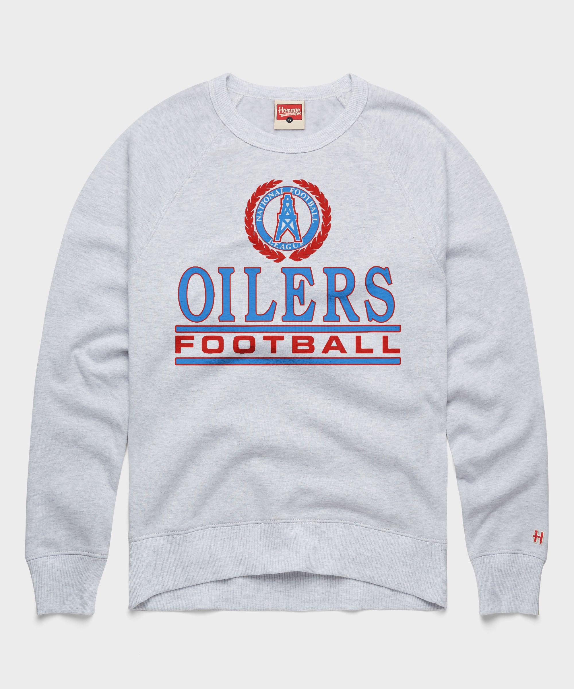 Oilers Football Crest Crewneck Sweatshirt | Vintage-Inspired Crest – HOMAGE