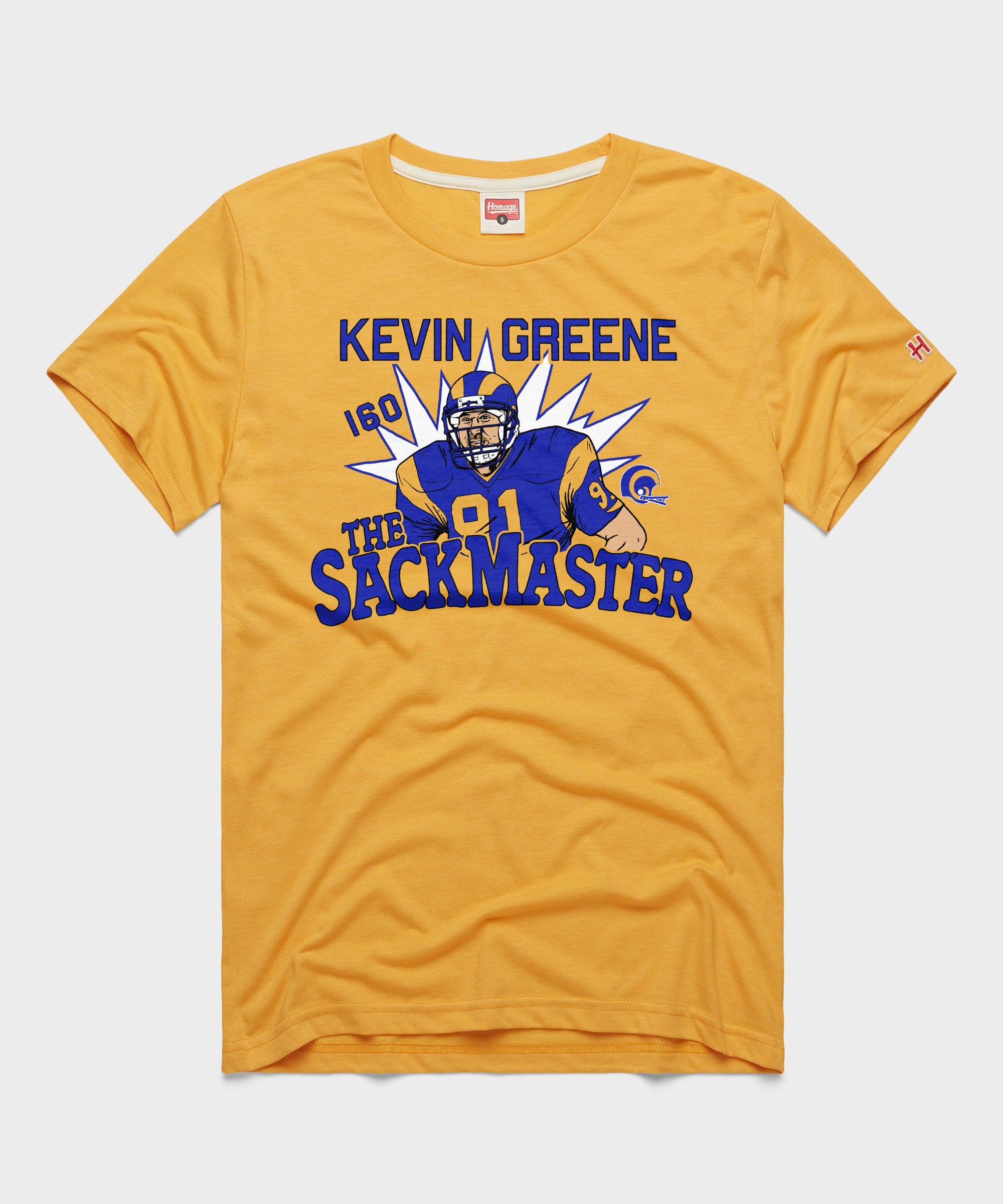 Rams Kevin Greene The Sackmaster | Retro Los Angeles Rams T-Shirt – HOMAGE