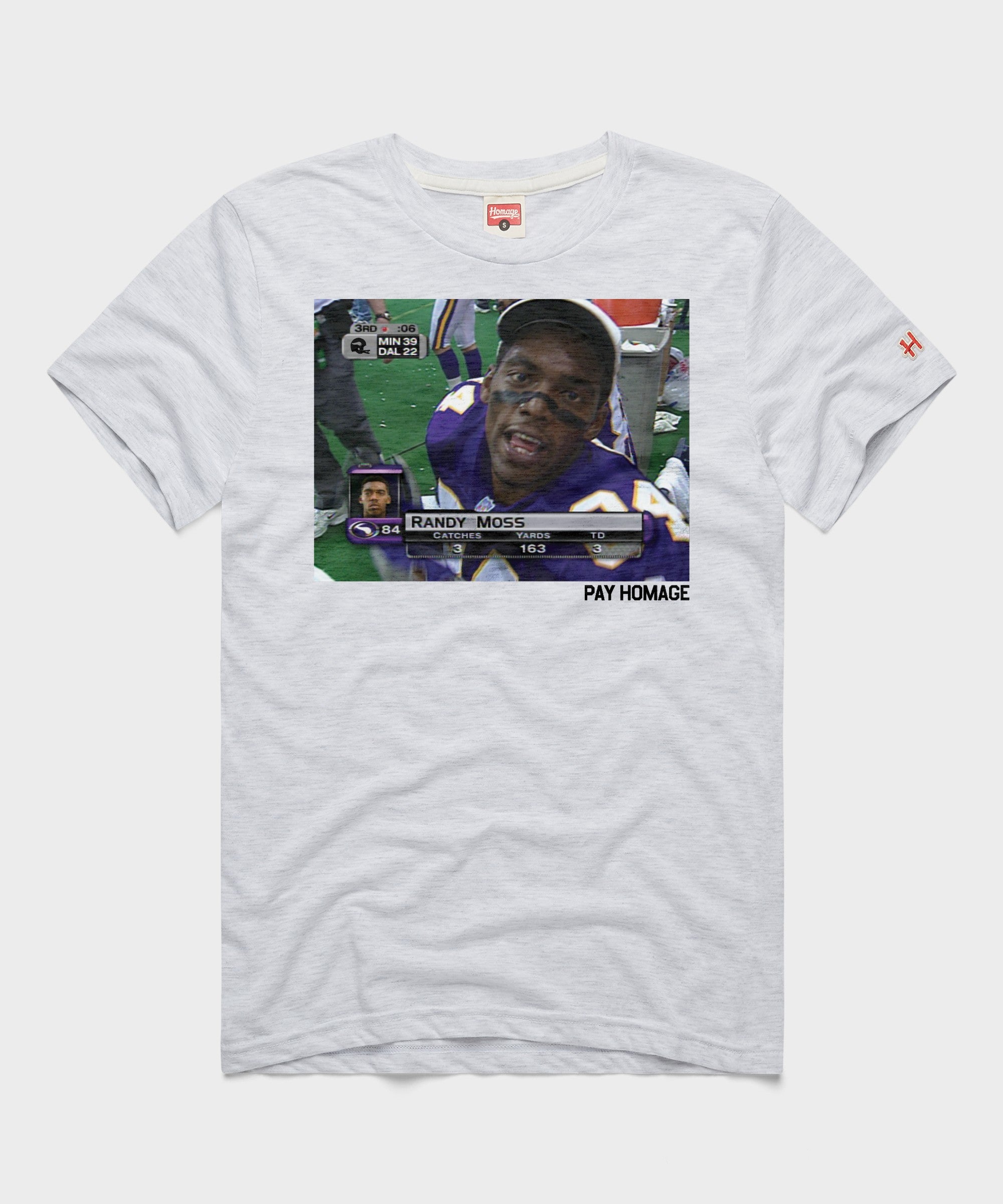 Randy Moss Pay Homage | Retro NFL Player T-Shirt – HOMAGE