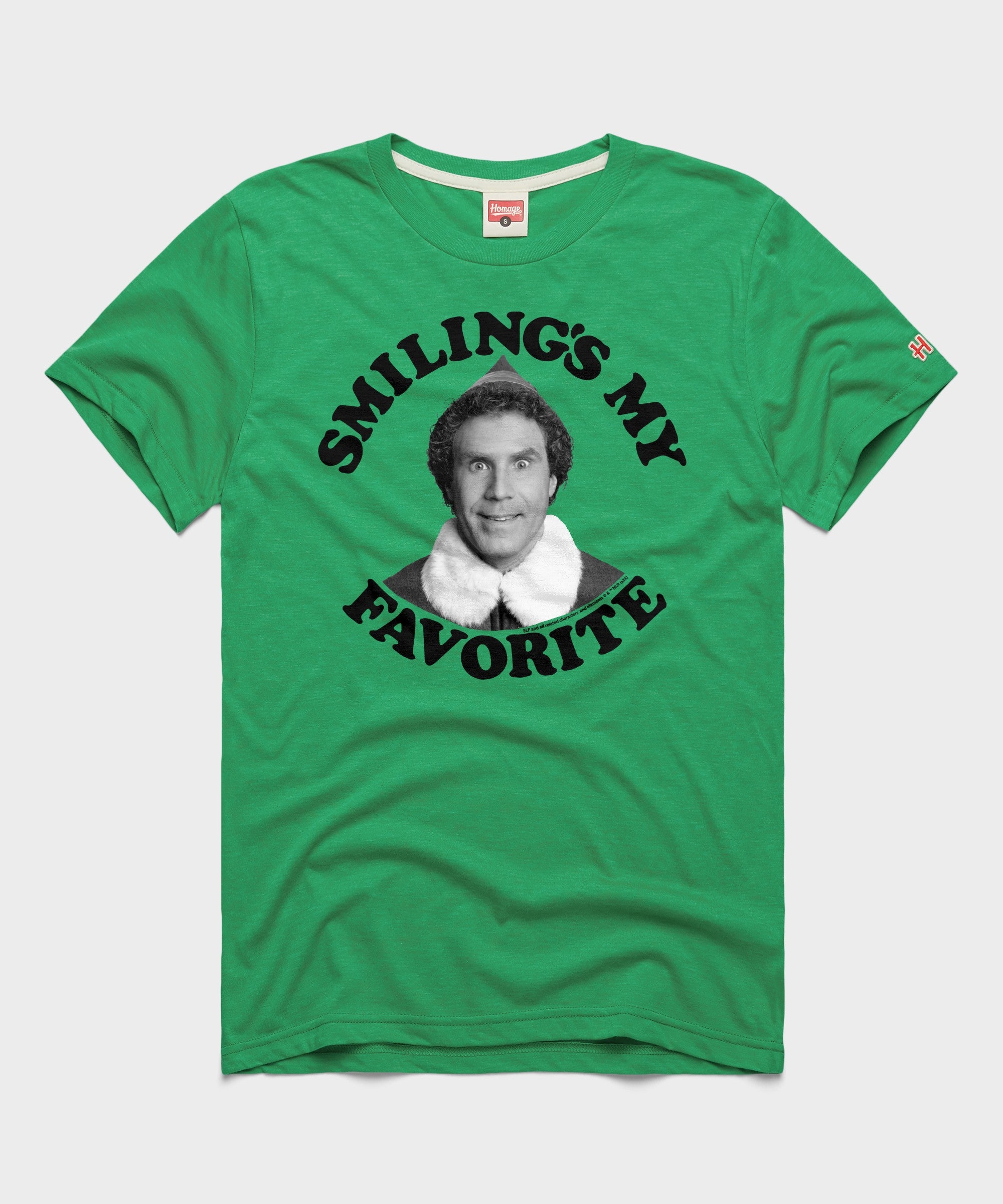 Smiling's My Favorite | Retro Buddy The Elf Movie Quote T-Shirt – HOMAGE