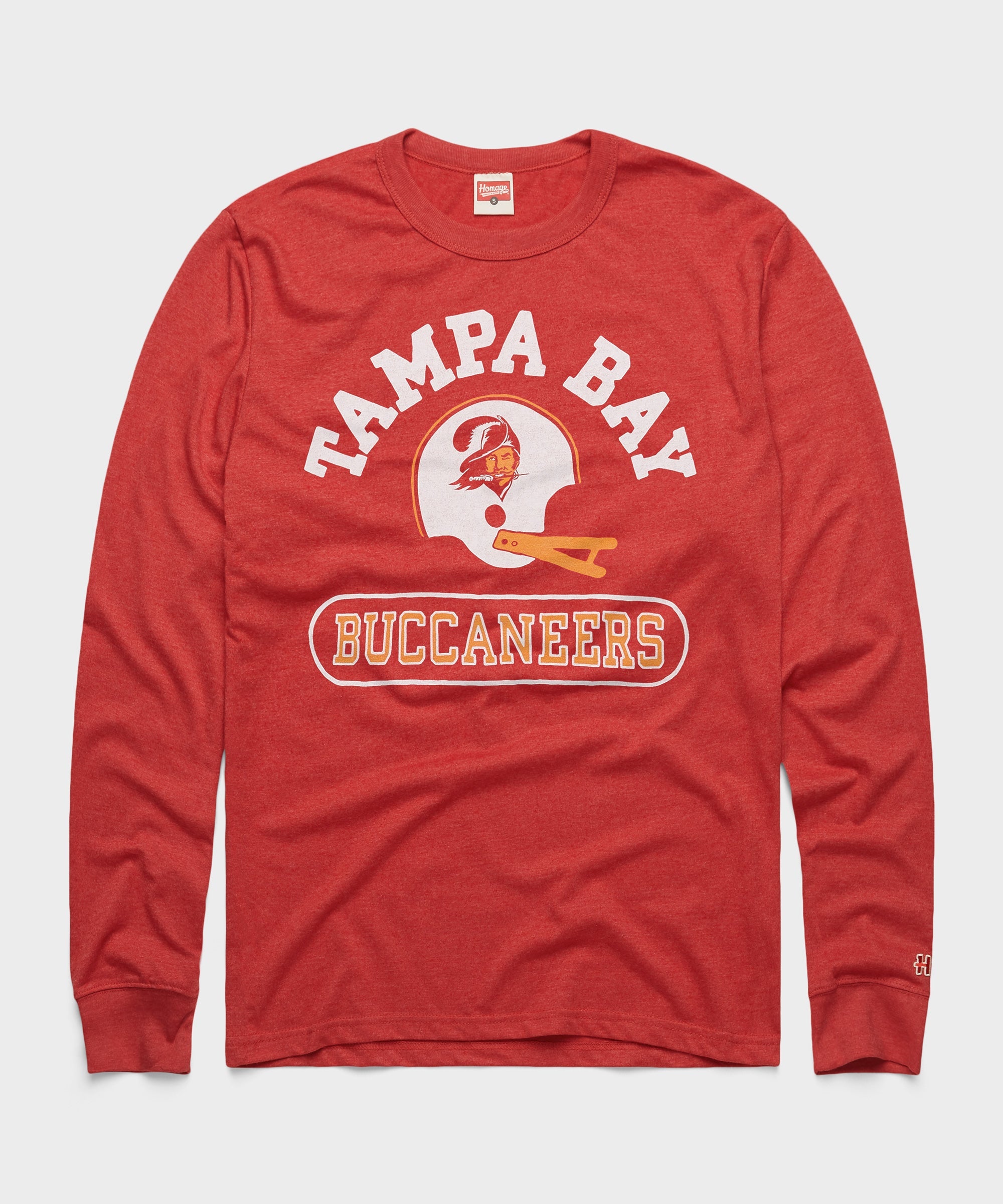 Tampa Bay Buccaneers Throwback Helmet Long Sleeve Tee | Retro NFL Shirt ...