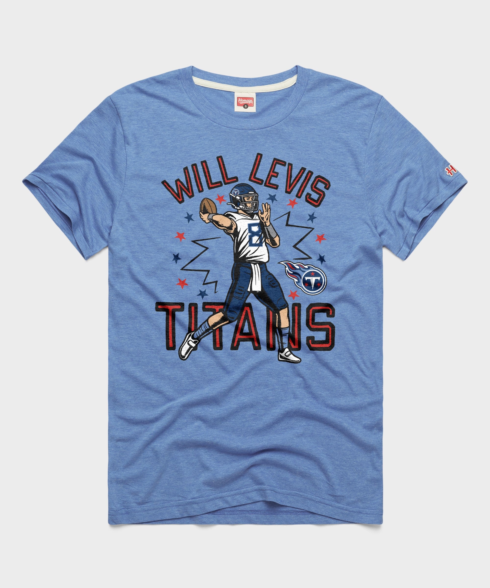 Tennessee Titans Will Levis Draft | Retro Titans Player T-Shirt – HOMAGE