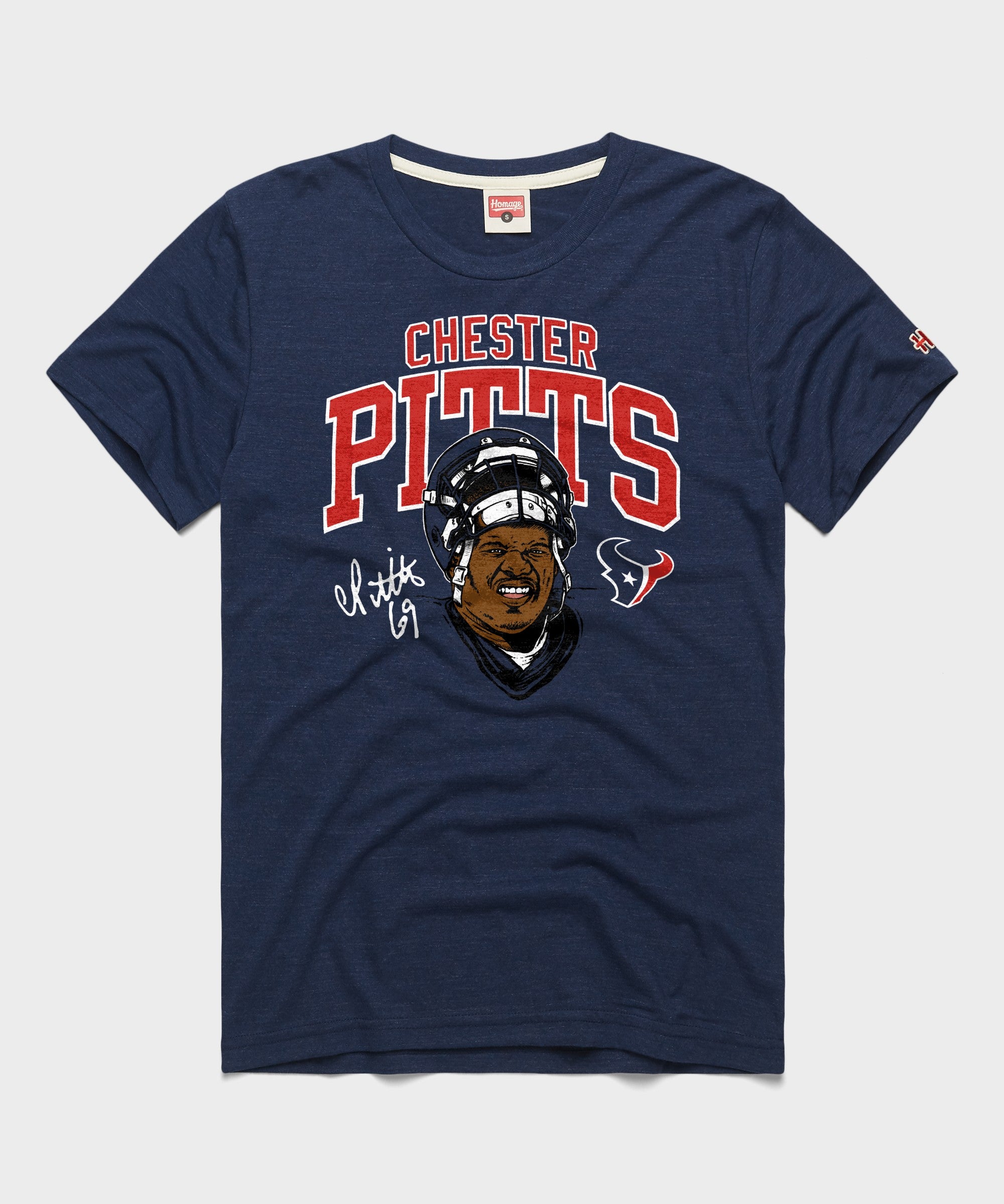 Texans Chester Pitts Signature | Retro Houston Texans Player T-Shirt ...