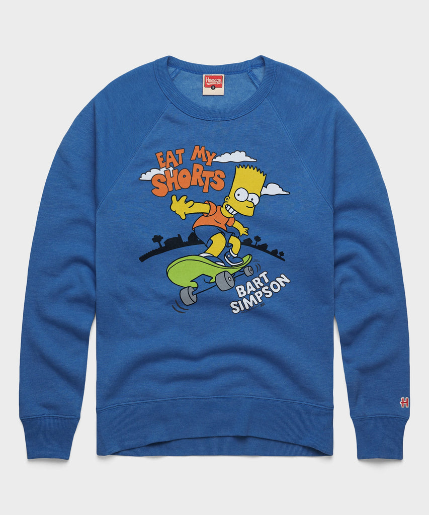 The Simpsons Bart Simpson Eat My Shorts Crewneck | Retro Sitcom ...
