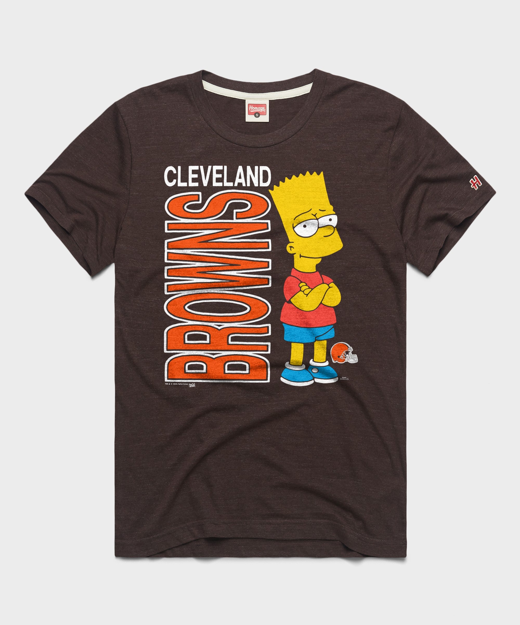 The Simpsons Bart x Cleveland Browns | Retro NFL Simpsons T-Shirt – HOMAGE