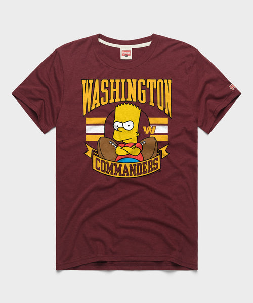 The Simpsons Bart x Washington Commanders | Retro NFL Simpsons T-Shirt ...