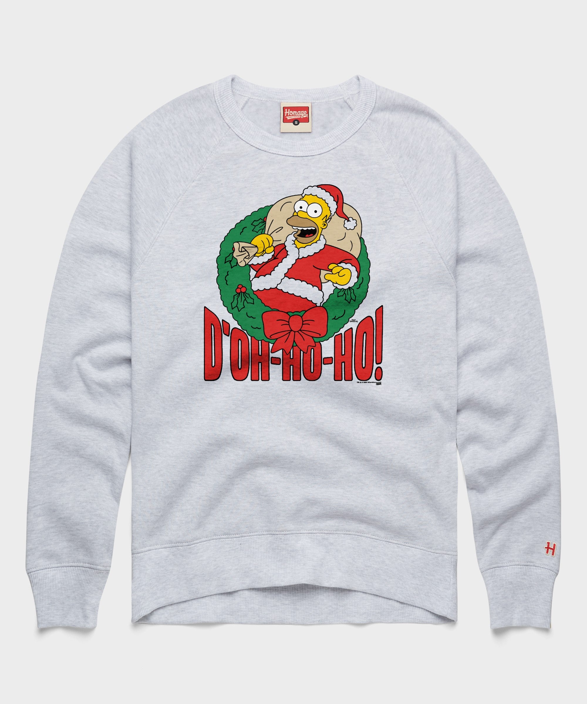 The Simpsons Homer D'oh-Ho-Ho Crewneck | Retro Simpsons Holiday ...