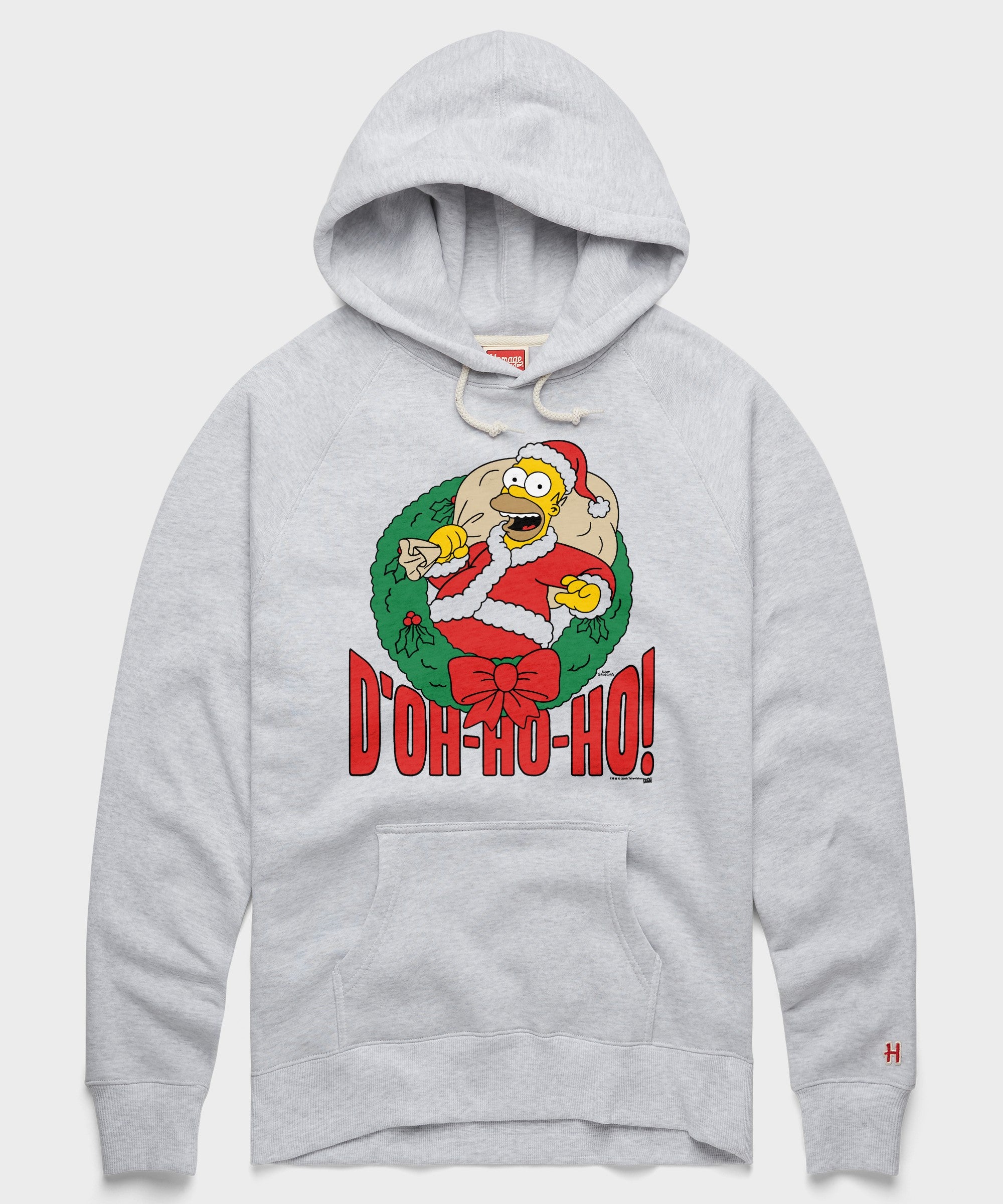 The Simpsons Homer D'oh-Ho-Ho Hoodie | Retro Simpsons Holiday Hoodie ...
