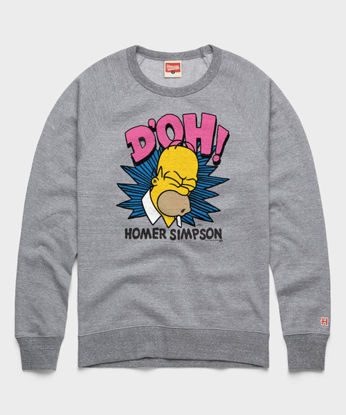 The Simpsons Homer Simpson D'oh Crewneck | Retro Sitcom Sweatshirt – HOMAGE