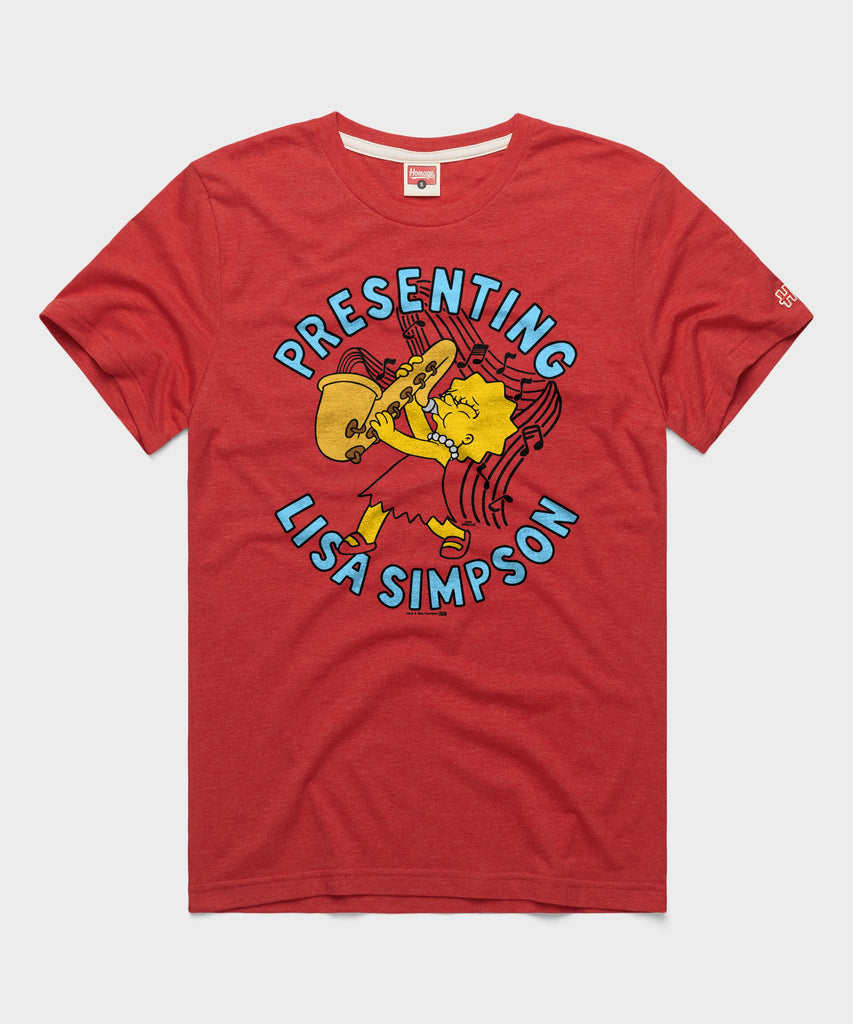 The Simpsons Presenting Lisa Simpson | Retro Sitcom T-Shirt – HOMAGE