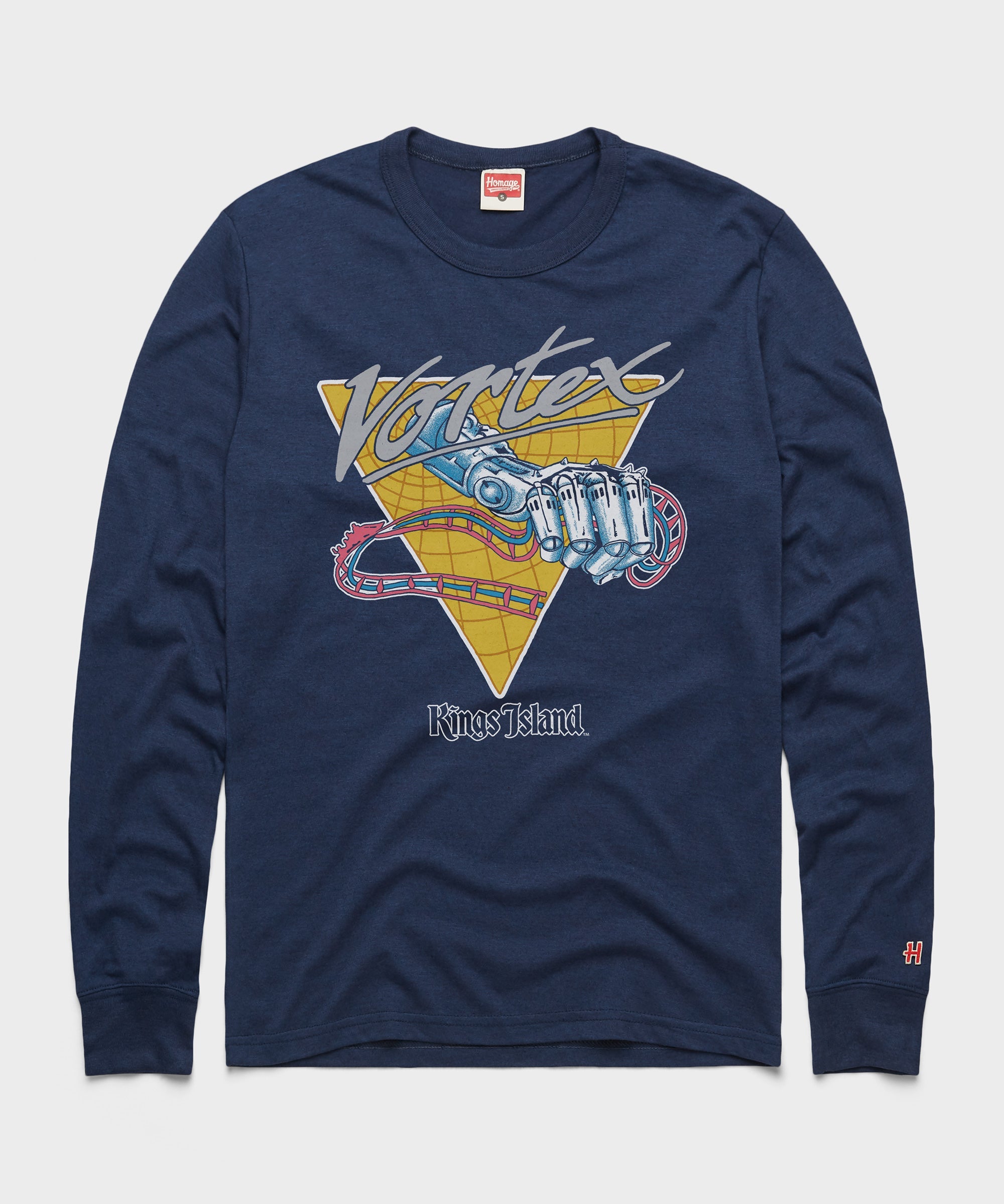 Vortex Kings Island Long Sleeve Tee | Amusement Park Long Sleeve Tee ...