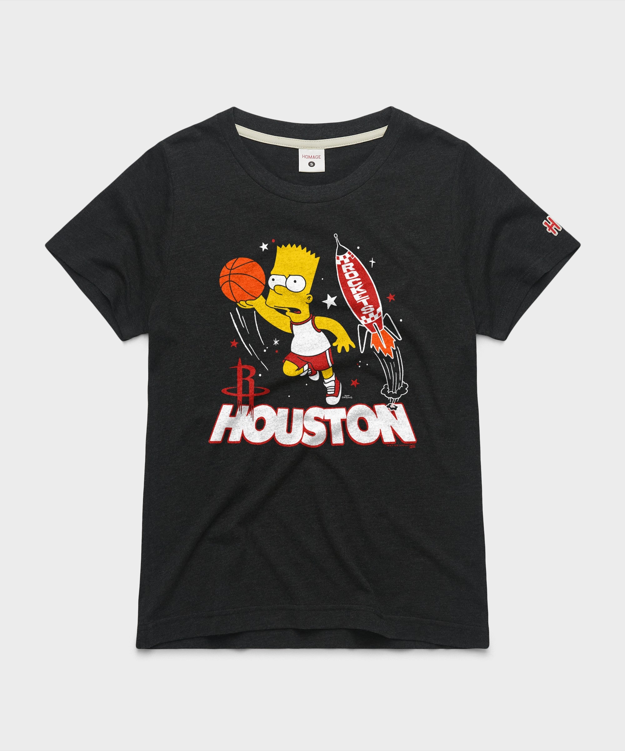 Women's The Simpsons Bart x Houston Rockets | Women's NBA T-Shirt – HOMAGE