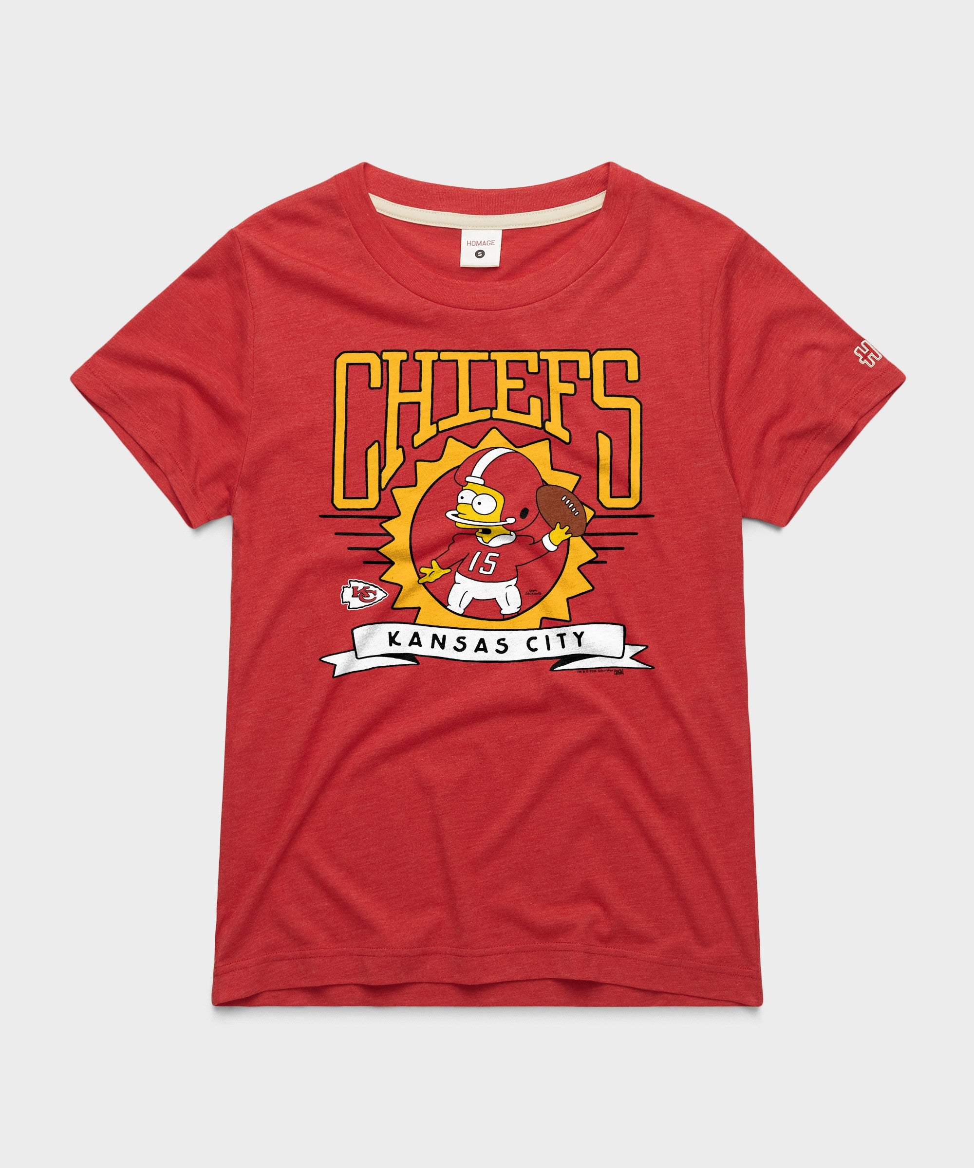 Women's The Simpsons Bart x Kansas City Chiefs | Women's Retro NFL ...