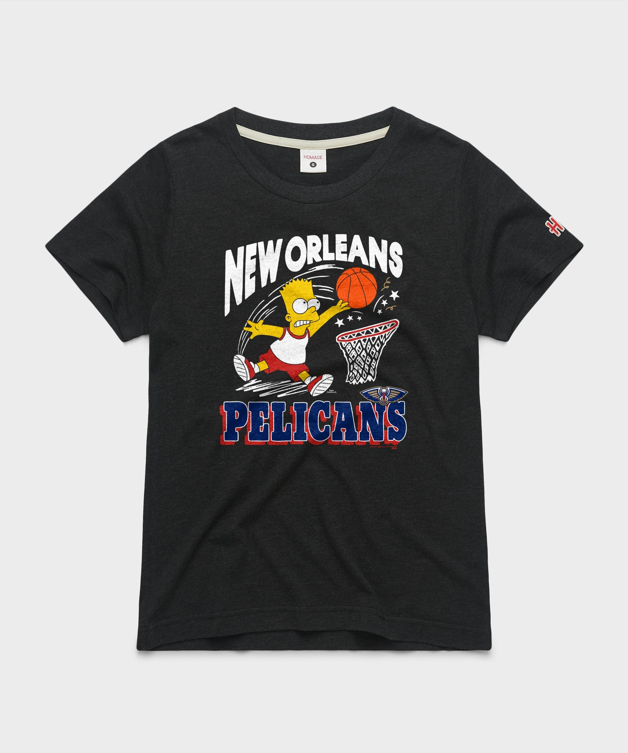 Women's The Simpsons Bart x New Orleans Pelicans | Women's NBA T-Shirt ...