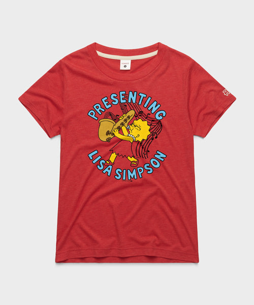 Women's The Simpsons Presenting Lisa Simpson | Retro Sitcom T-Shirt ...