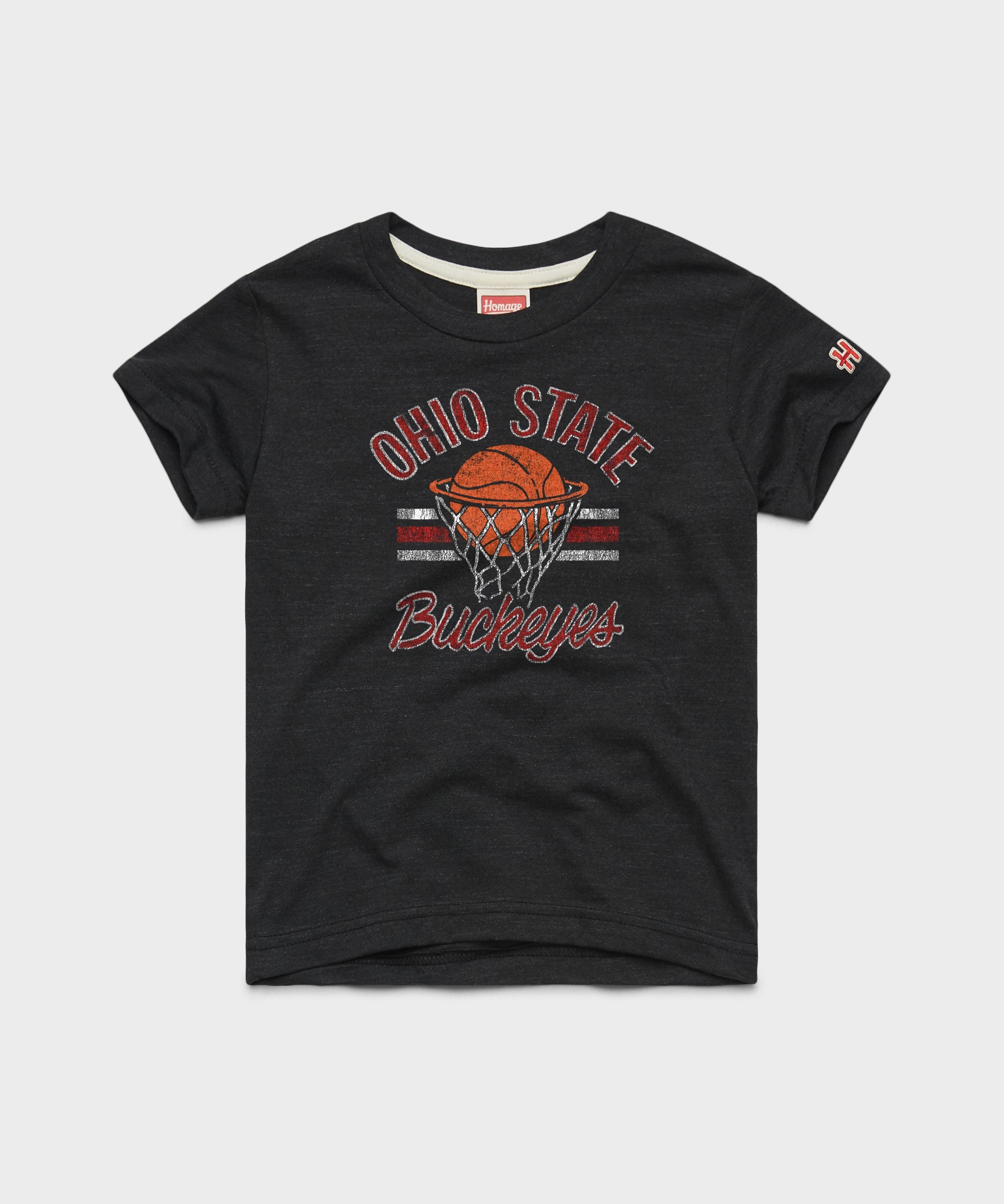 Youth Ohio State Buckeyes Basketball Stripe | Kids Retro OSU T-Shirt ...