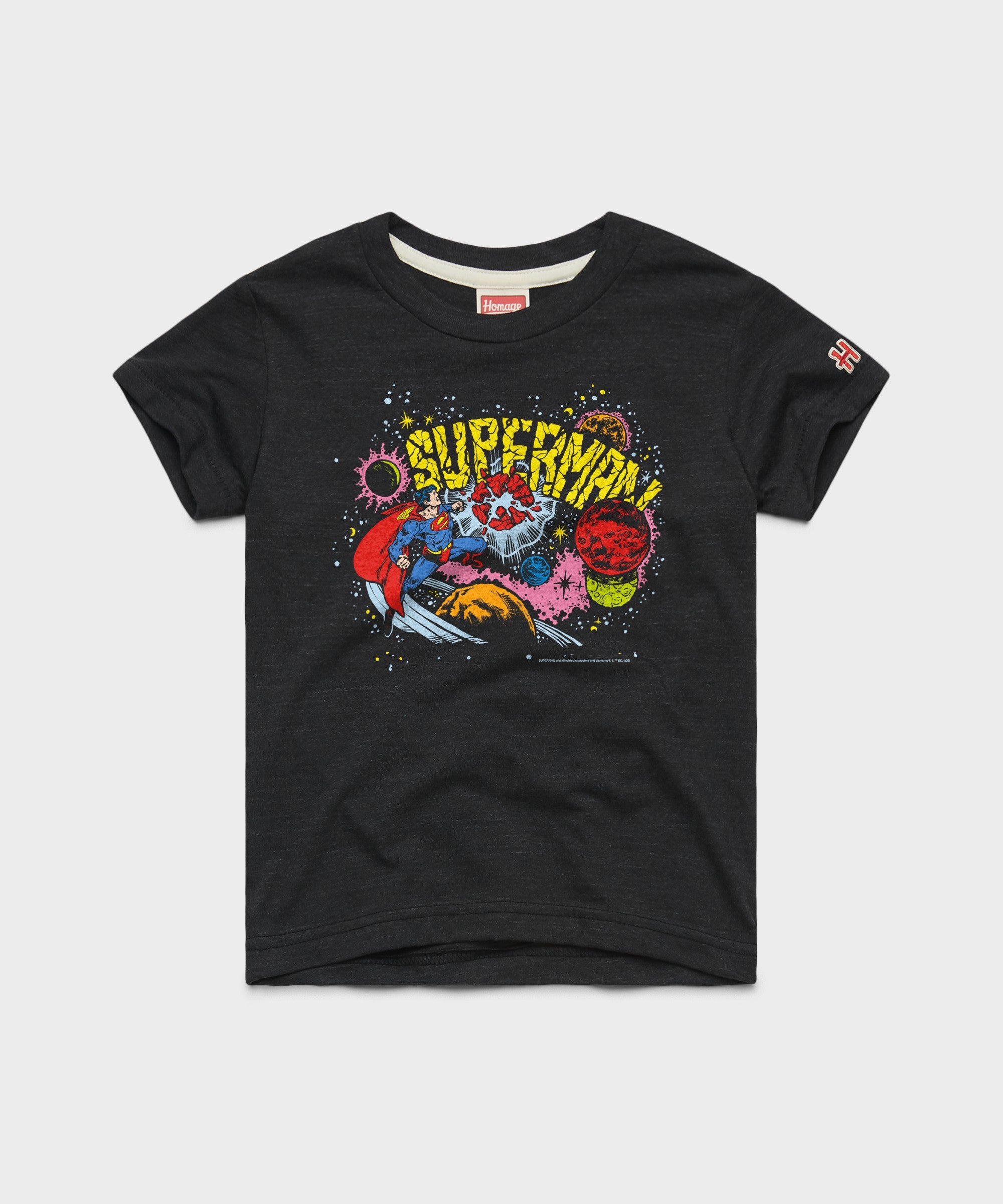 Youth Superman Cosmic | Kids Retro Superhero T-Shirt – HOMAGE