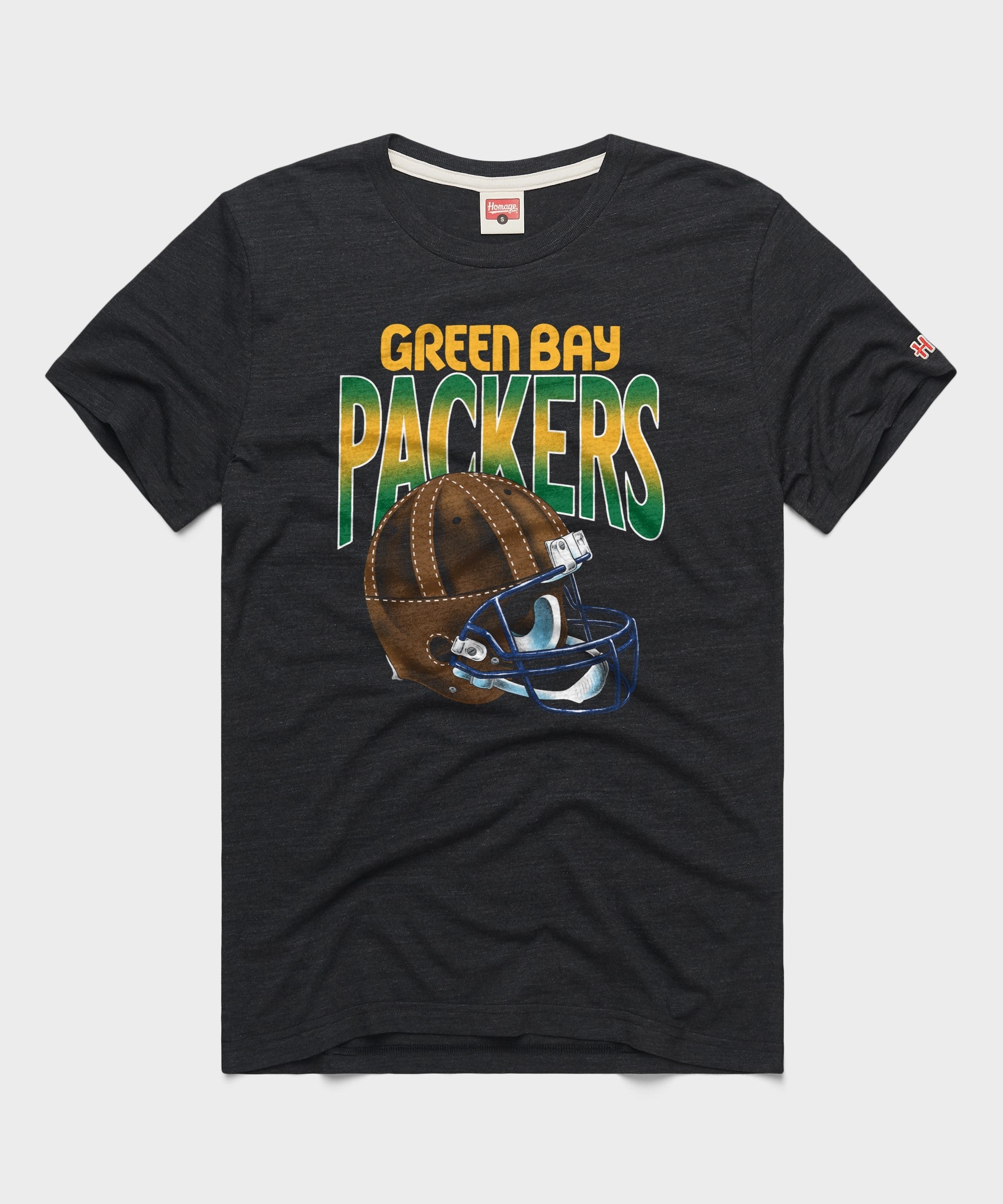 Green Bay Packers Gradient Alt Helmet | Men's NFL T-Shirt – HOMAGE