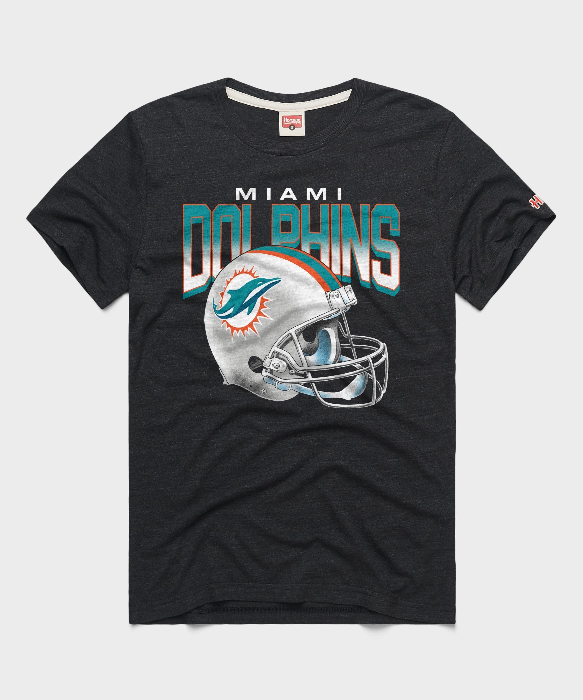 Miami Dolphins Gradient Helmet | Men's NFL T-Shirt – HOMAGE
