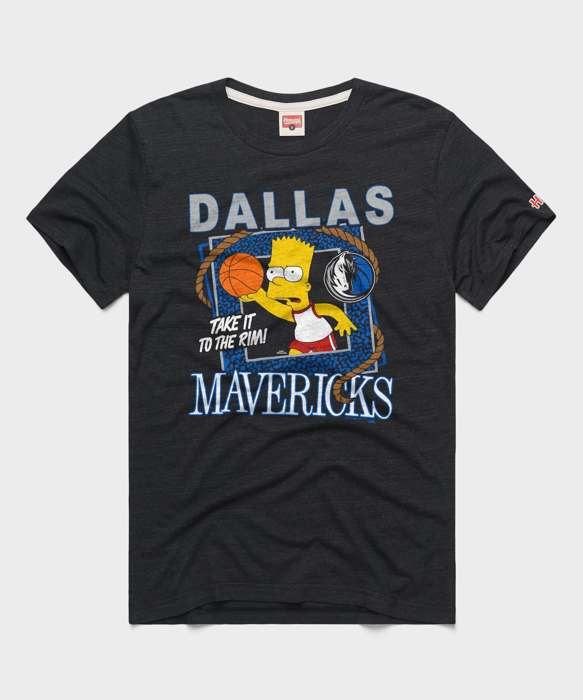 The Simpsons Bart x Dallas Mavericks | Men's NBA T-Shirt – HOMAGE