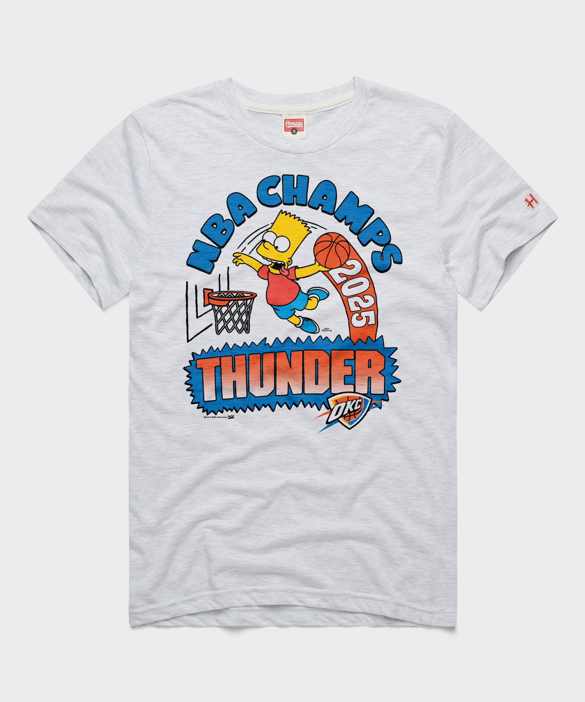 The Simpsons Bart x Thunder 2025 NBA Champs | NBA Champs T-Shirt – HOMAGE